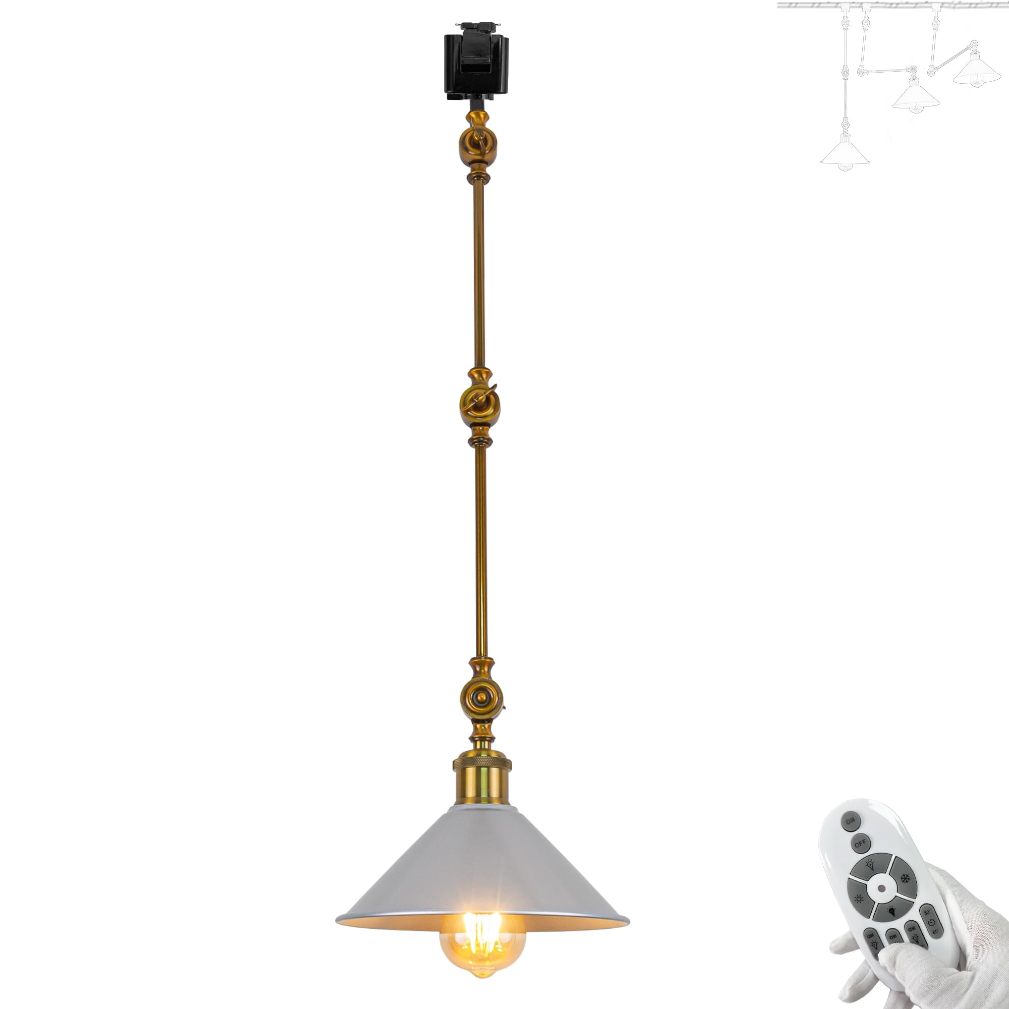 FSLiving J Type Track Lighting, Adjustable Ceiling Lighting Remote ...