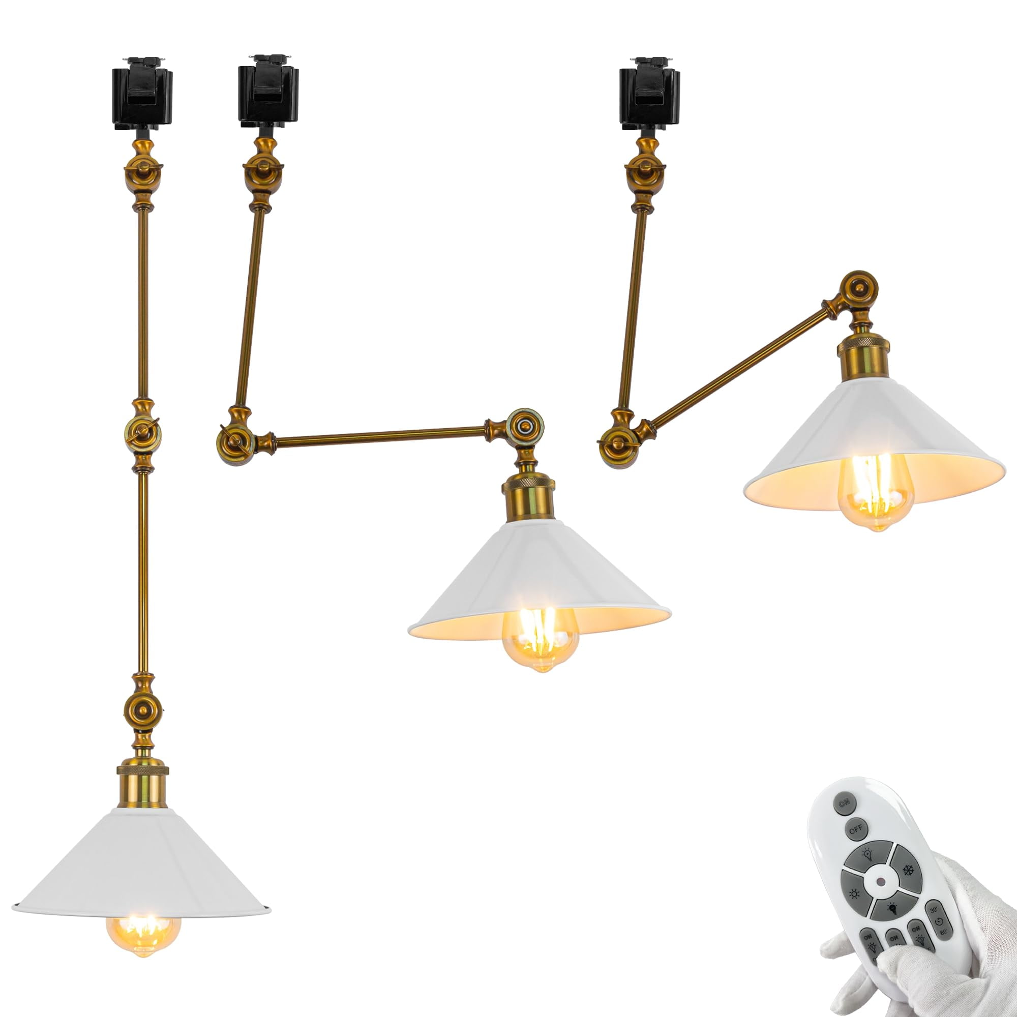 FSLiving J Type Track Lighting, Adjustable Ceiling Lighting Remote ...