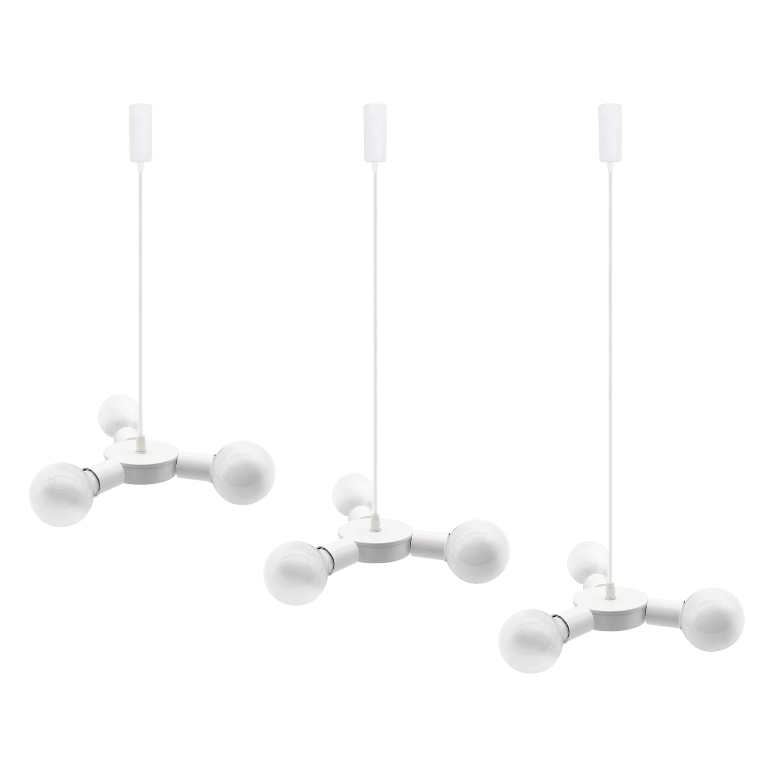 FSLiving J-Type Track Lighting,Adjustable Wire Length Freely,Three Base ...