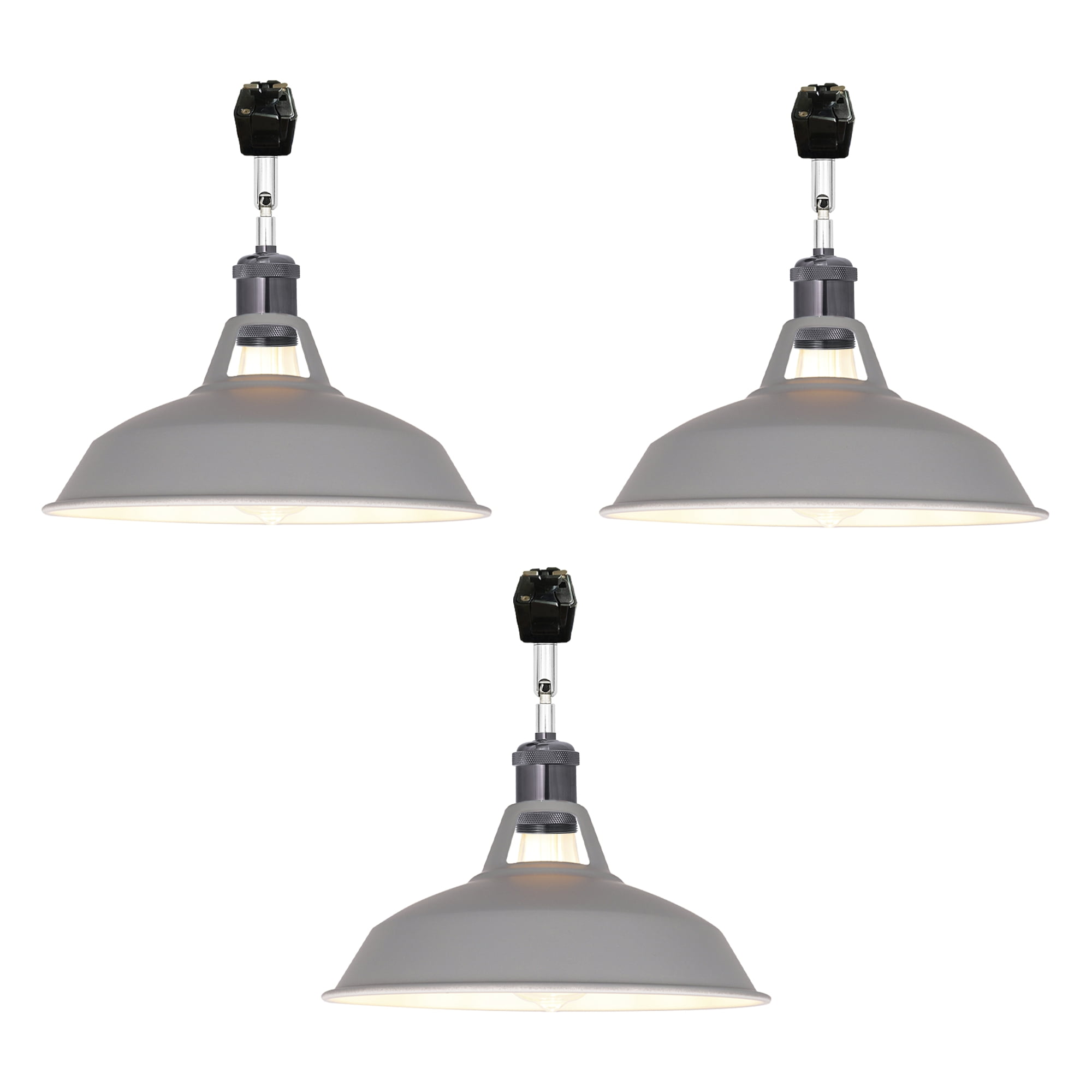 FSLiving J-Type Track Lighting E26 Base Industrial Adjustable Angle ...