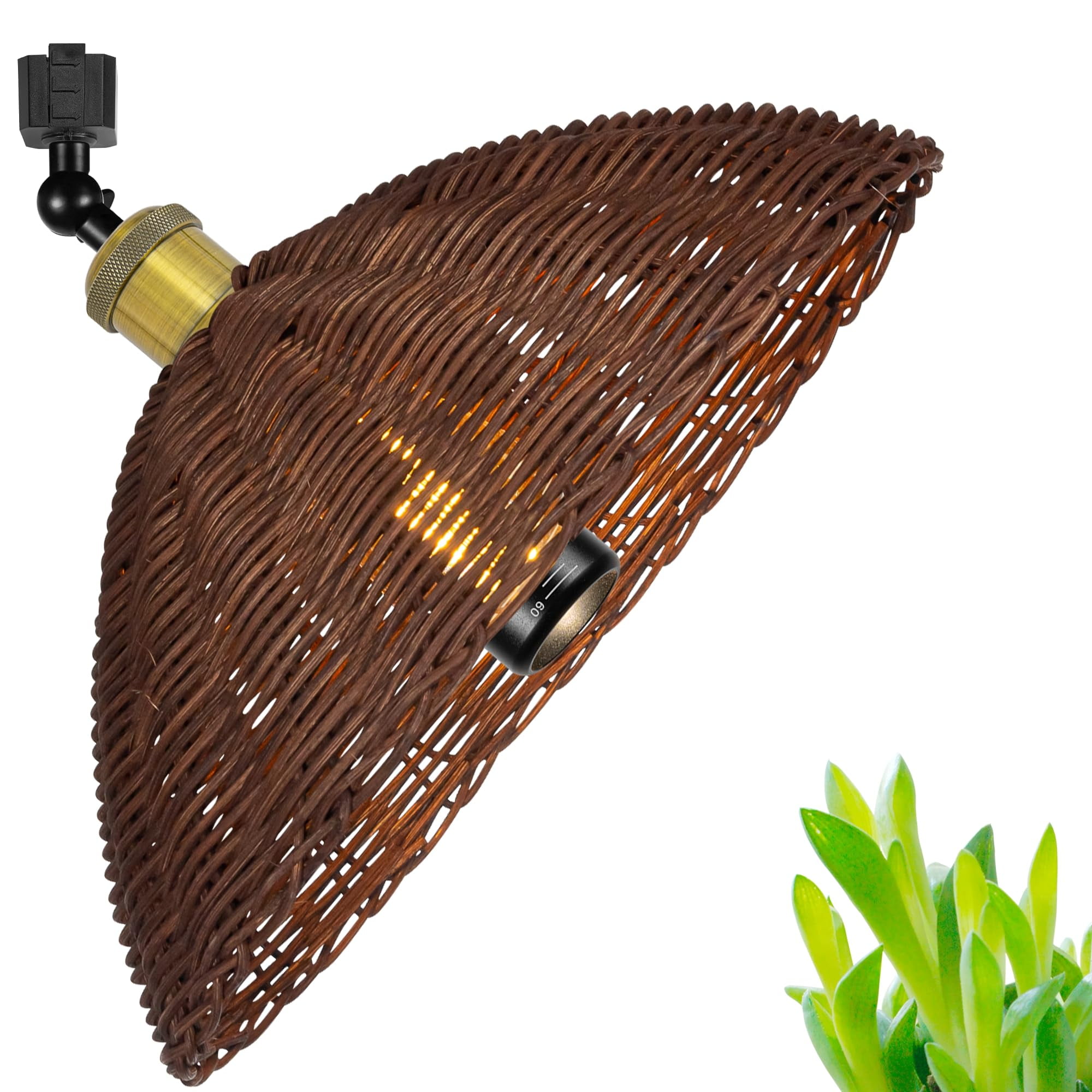 FSLiving J-Type Track Lights Full Spectrum 10W LED Focusing Bulb Plant ...