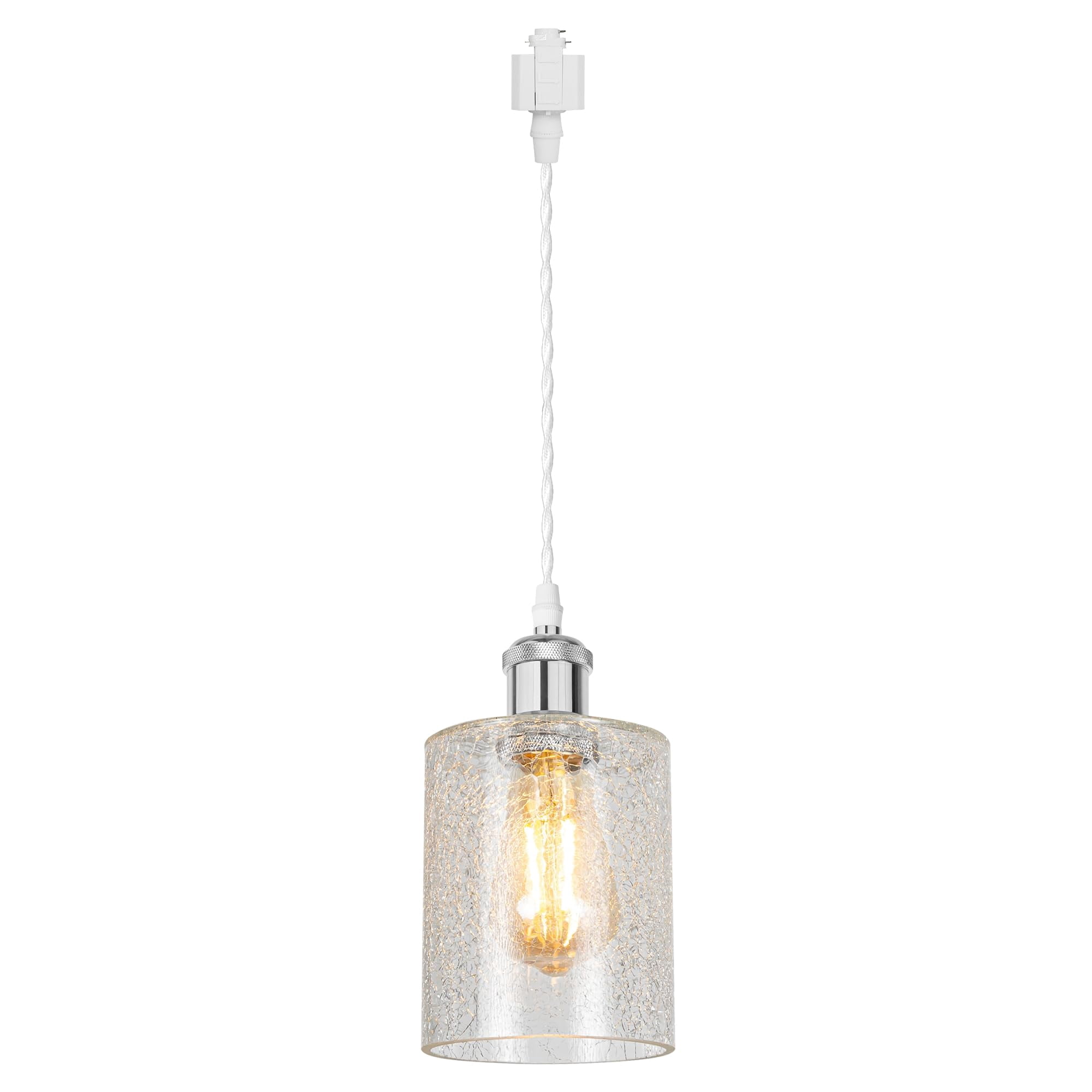 FSLiving J-Type Track Pendant Light with 3.2ft Cord Crack Finish ...