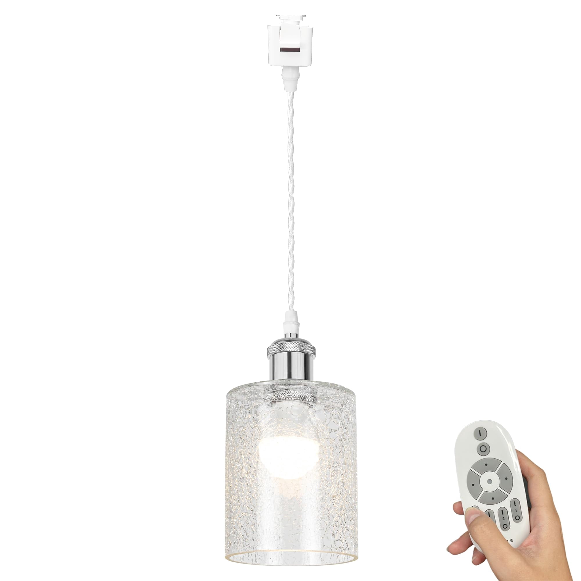 FSLiving J-Type Track Pendant Light with 3.2ft Cord Crack Finish ...