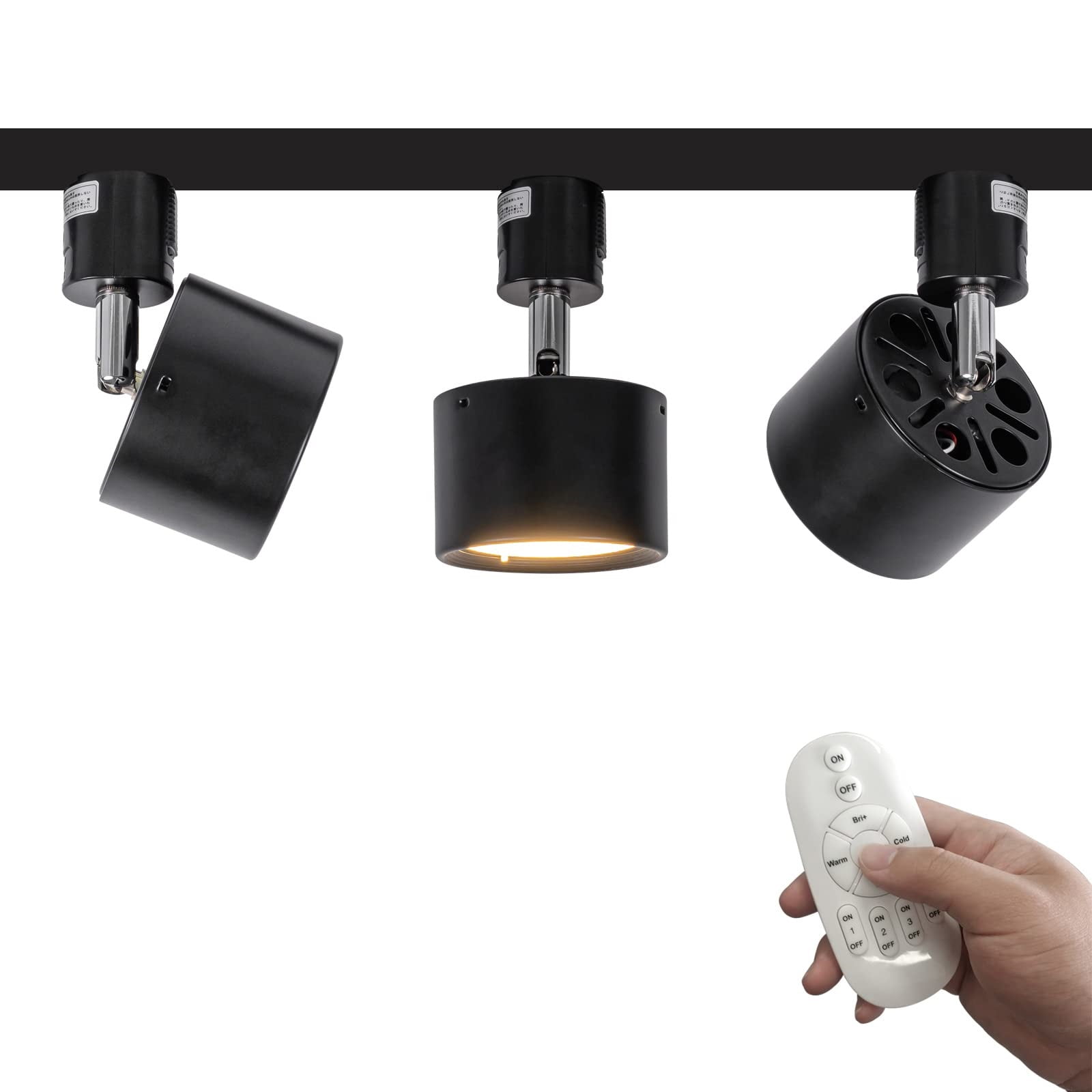FSLiving J-Type Track Pendant Light with Remote Controller, Adjustable ...