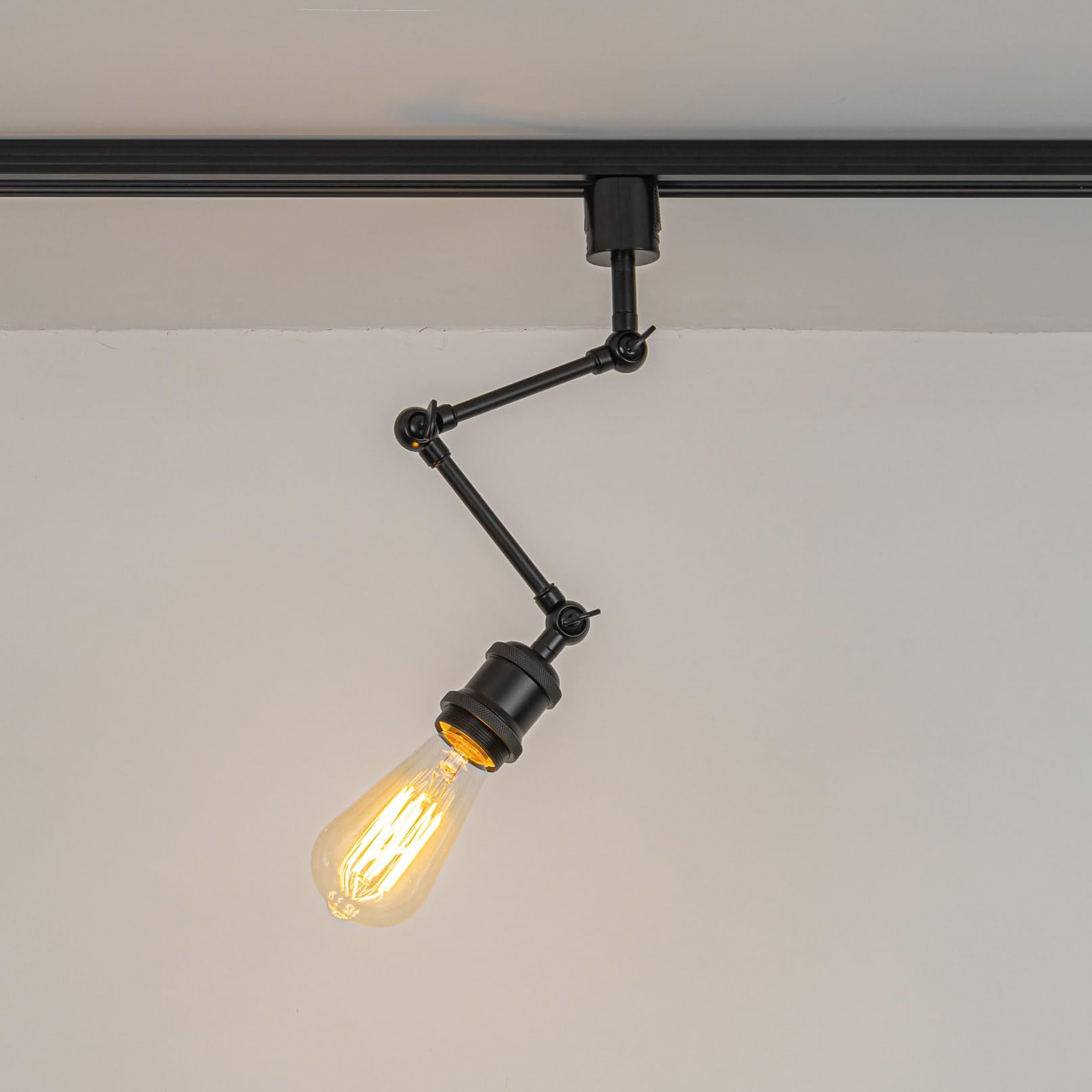 FSLiving J-Type Track Pendant Lights with Adjustable Arm, Vinatge ...