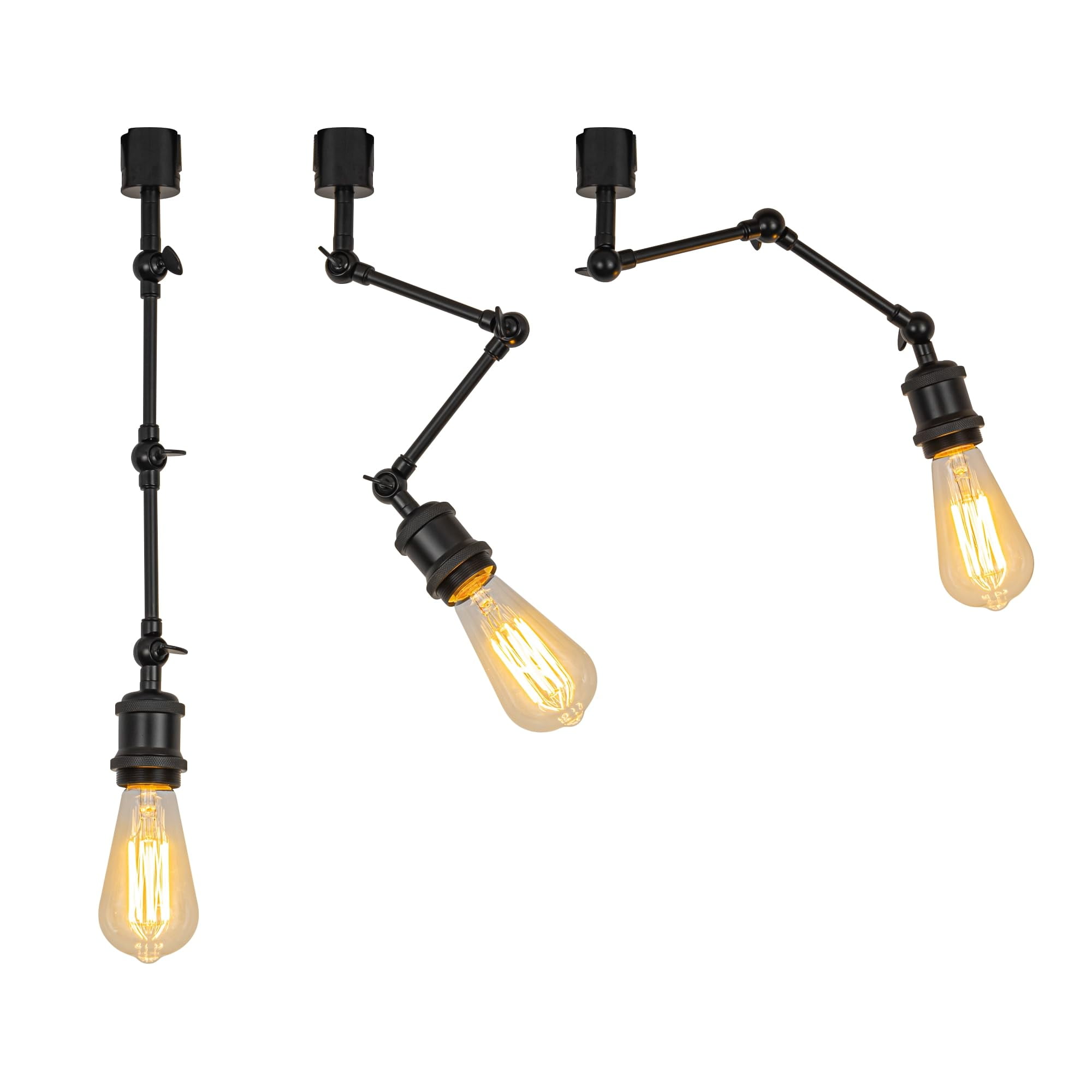FSLiving J-Type Track Pendant Lights with Adjustable Arm, Vinatge ...