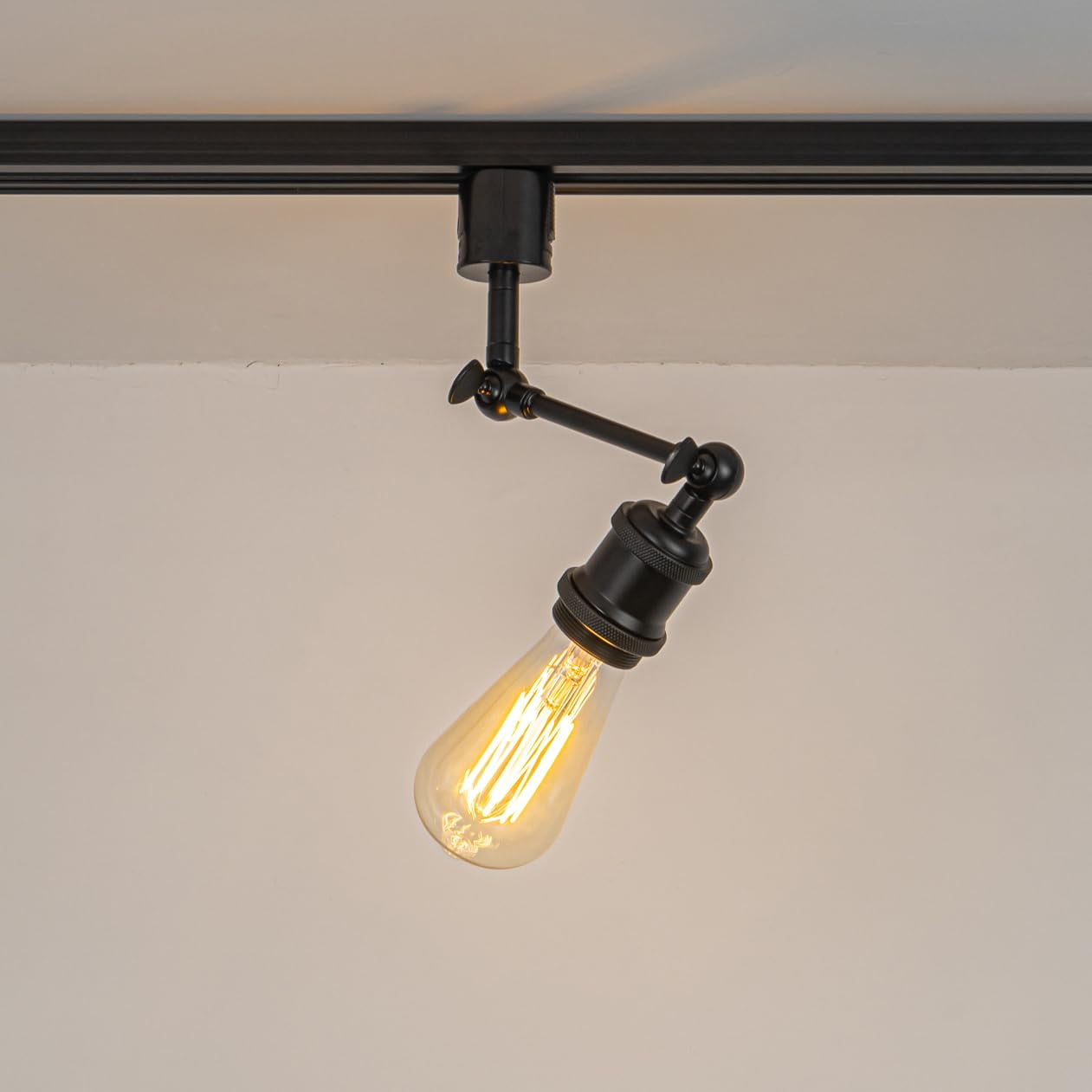 FSLiving J-Type Track Pendant Lights with Adjustable Arm, Vinatge ...