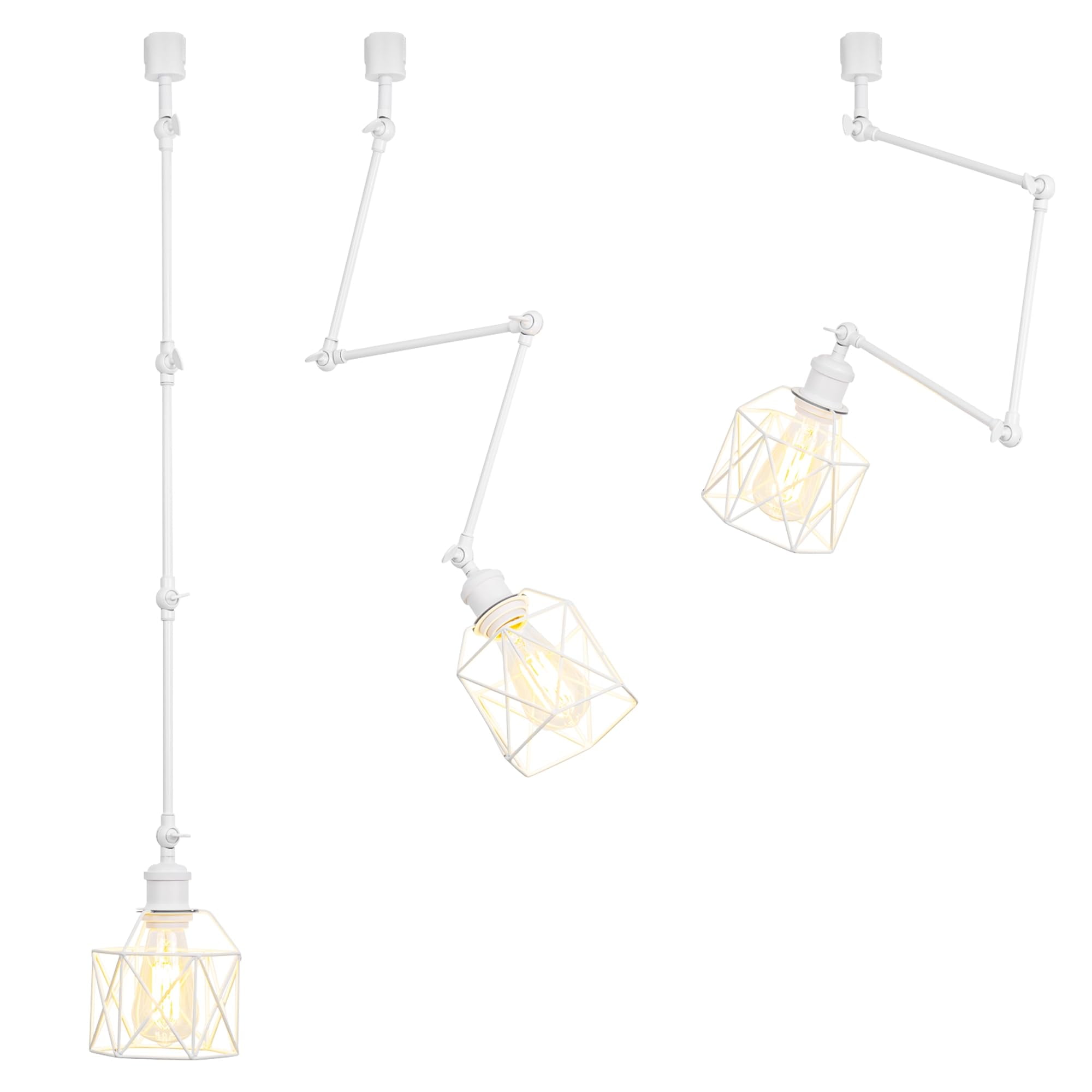 FSLiving J-Type Track Pendant Lights with Adjustable Arm, Vinatge ...