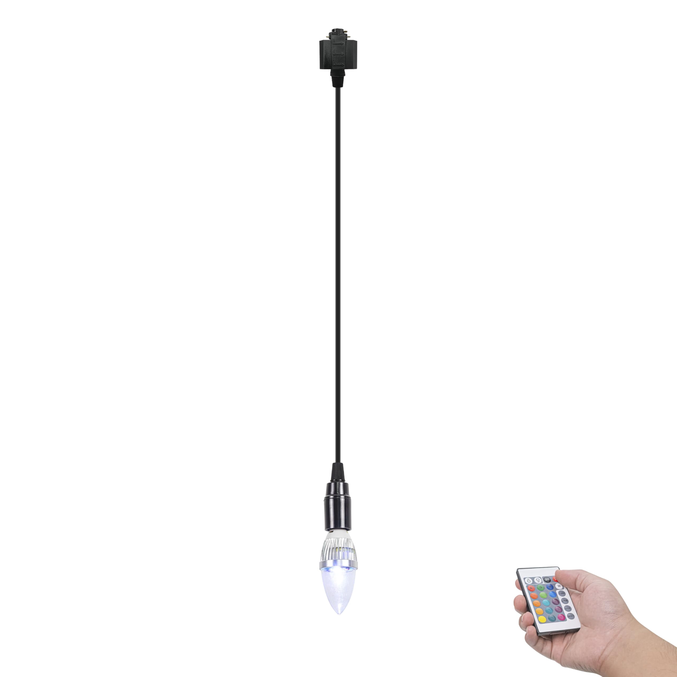 FSLiving J type Track Light,Black Ceiling Customizable Remote Control ...