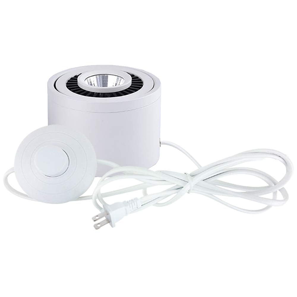FSLiving LED Accent Uplight with White Foot Switch Portable Spot Light ...