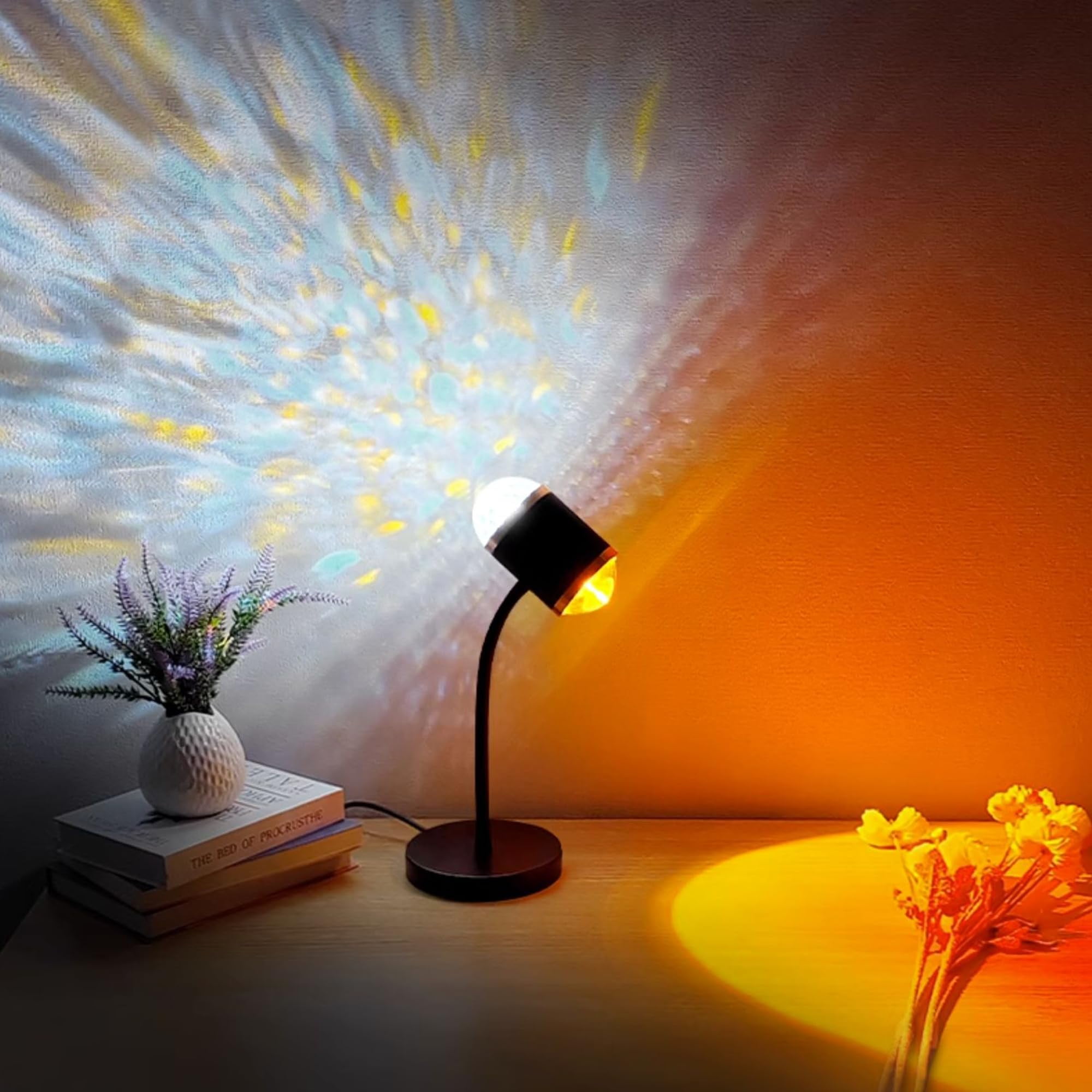 FSLiving LED Adjustable Mood Lamp 30W Dynamic Water Pattern Light Plug ...