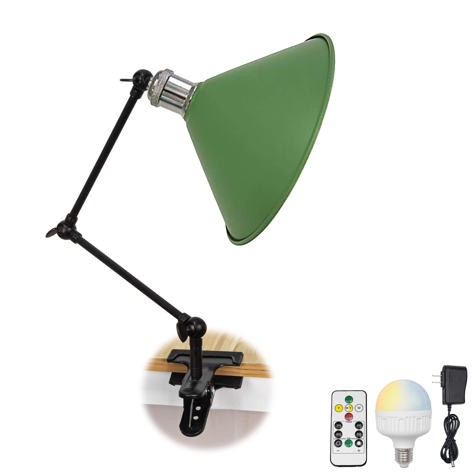 FSLiving LED Clip Light, Pole Mounted, Rechargeable, Remote Control ...