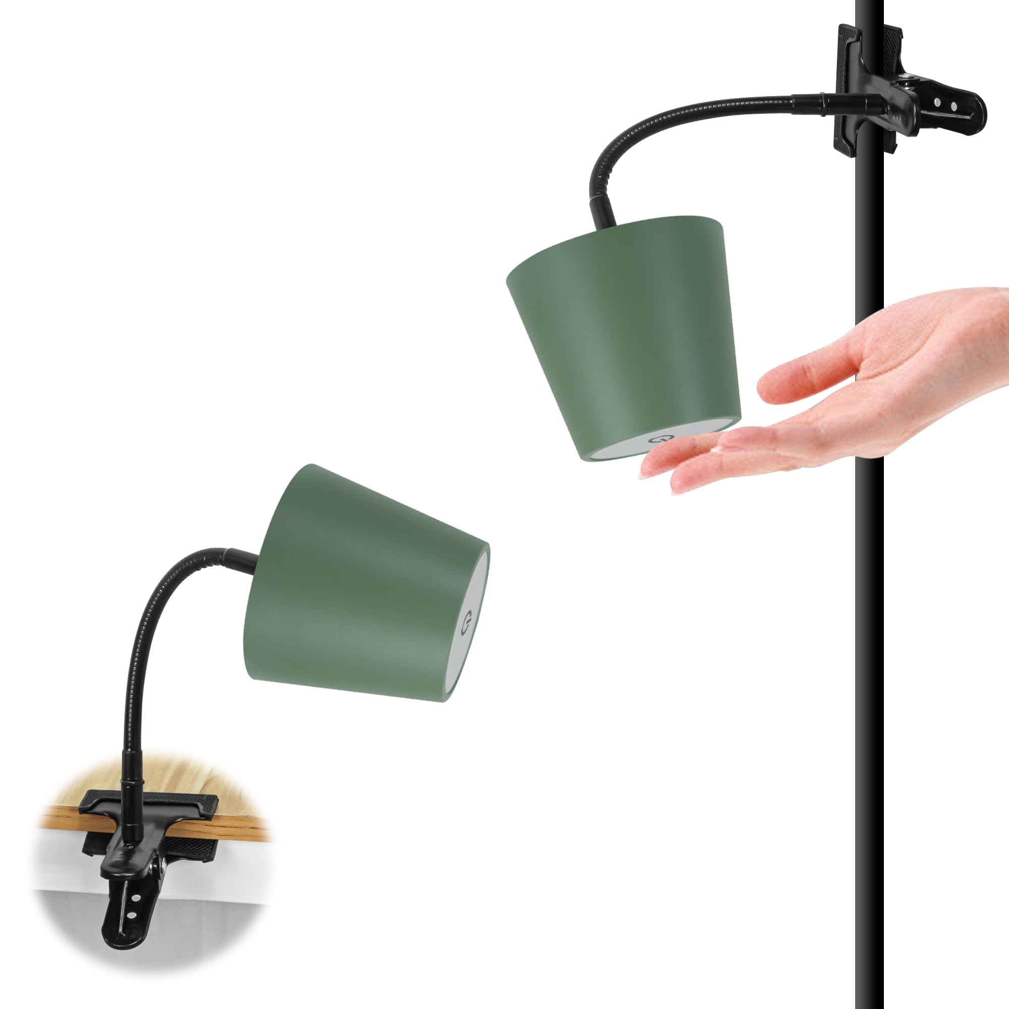 FSLiving LED Clip Light, Pole Mounted, Tpye-C Rechargeable, Eye ...