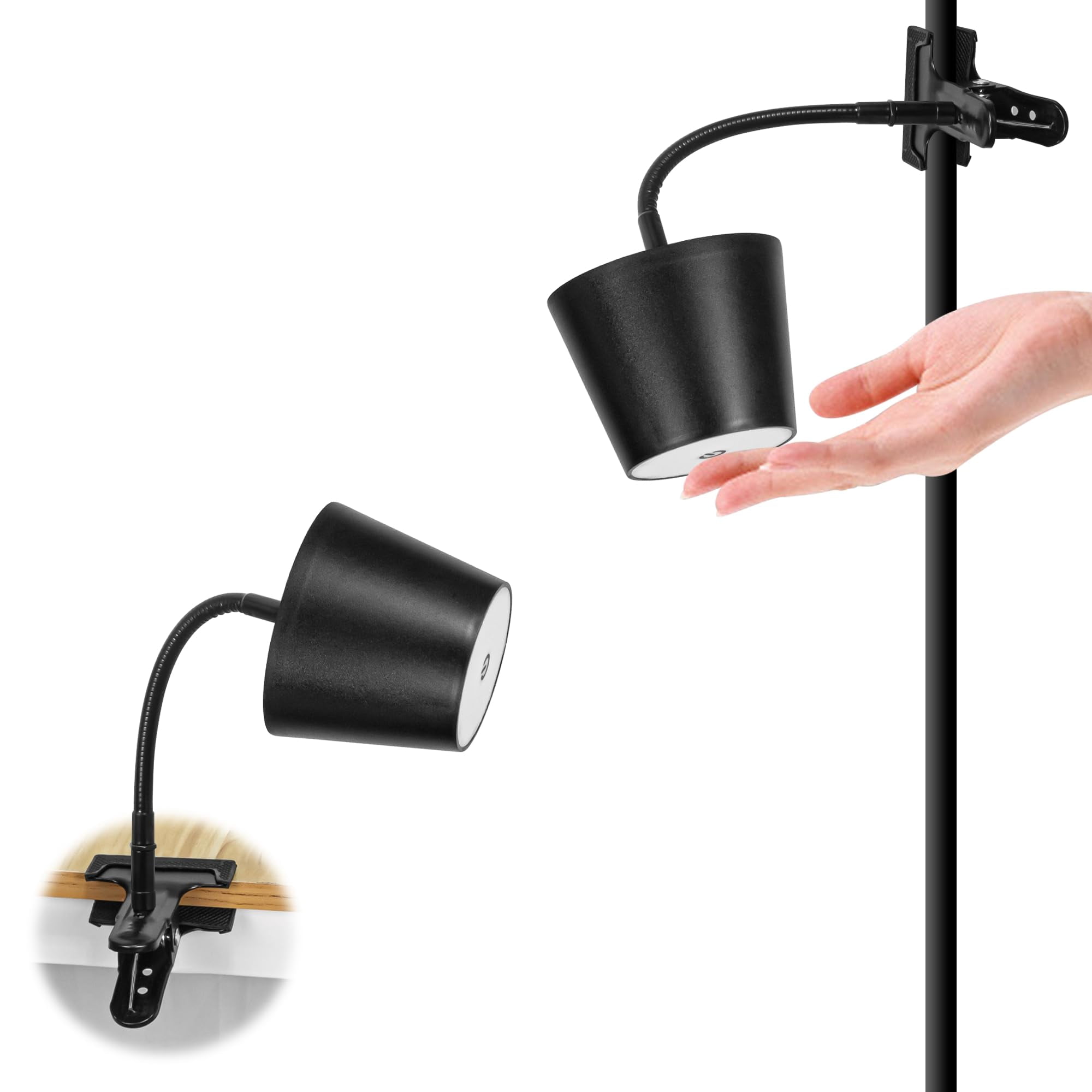 FSLiving LED Clip Light, Pole Mounted, Tpye-C Rechargeable, Eye ...