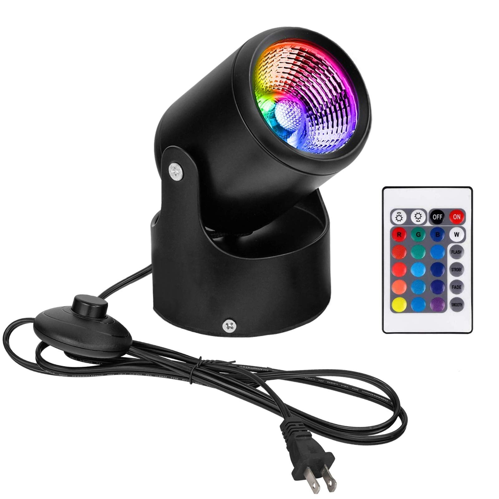 FSLiving LED Flood Light 7W Background Light US Plug RGB Light with ...