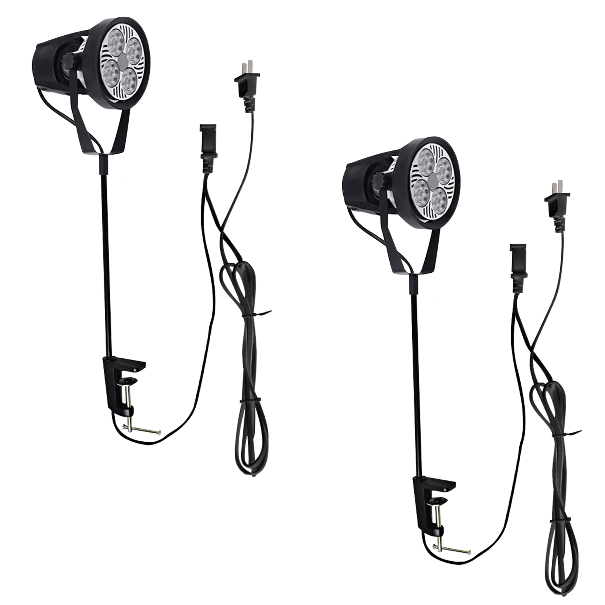 FSLiving LED Lights Include Bracket with Clip with Telescoping Rod ...