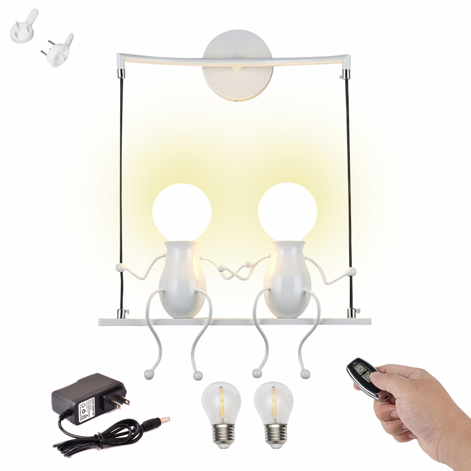 FSLiving Low-Volt Safe LED Remote Control Cordless Rechargeable Battery ...