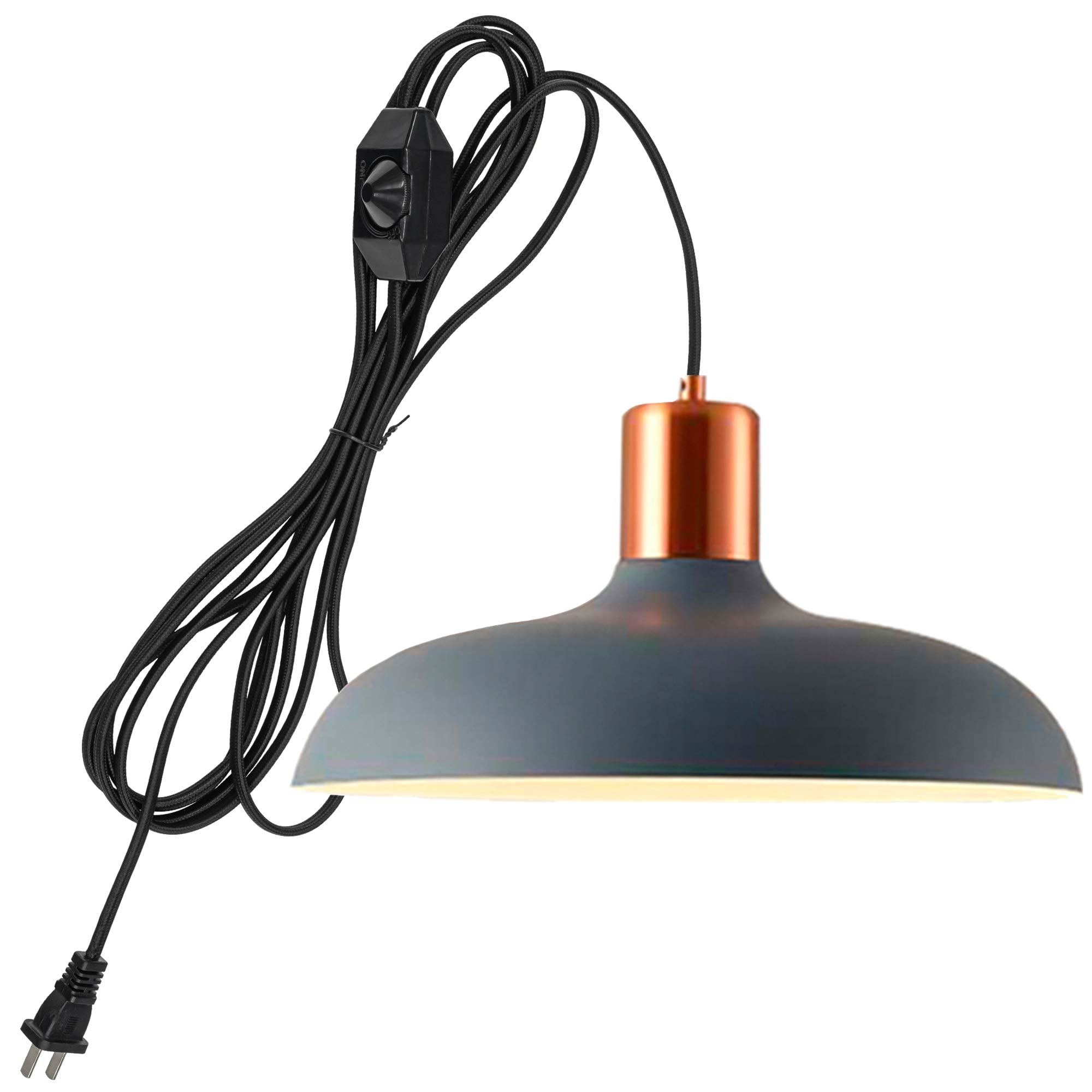 FSLiving Macaron Blue Nordic Light Fixtures with 15ft Plug-in UL On/Off ...