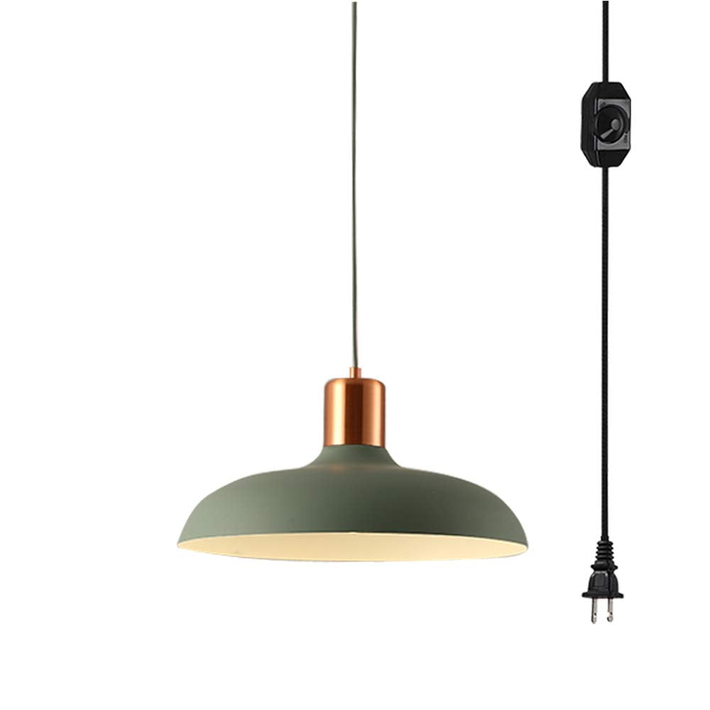 FSLiving Macaron Green Nordic Light Fixtures with 15ft Plug-in UL On ...