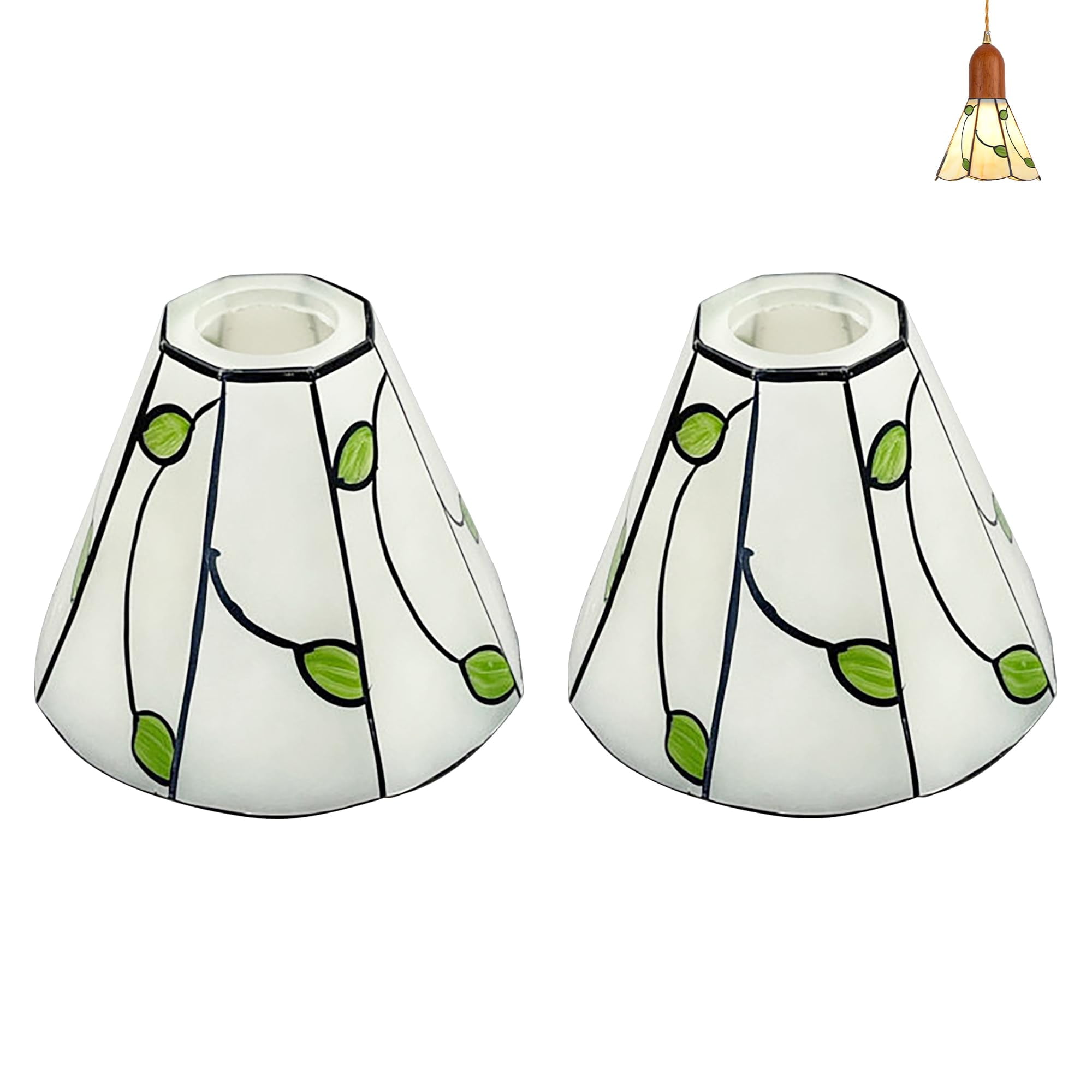 FSLiving Mini 5.9" Industrial Macaron Green Freehand Glass Bulb Guard ...