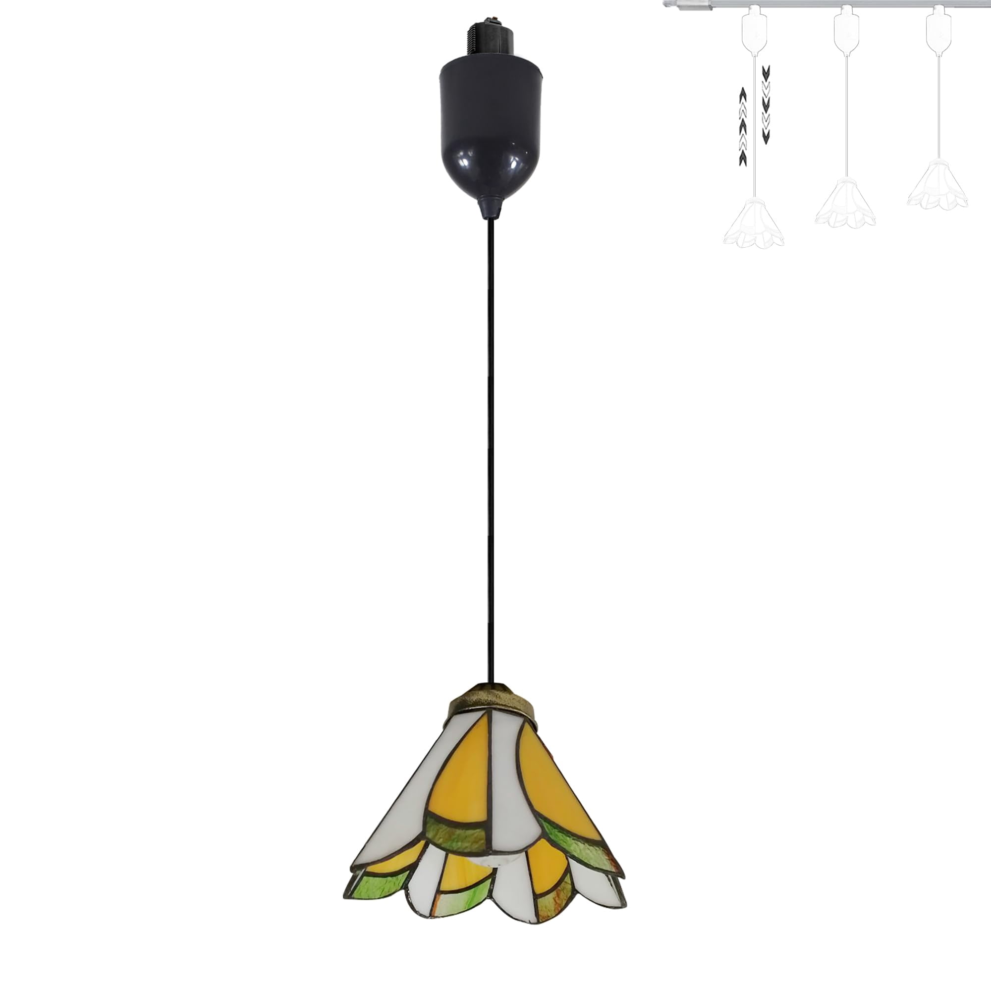 FSLiving Mini Adjustable Cord Length H Type Track Lighting Yellow Lily ...