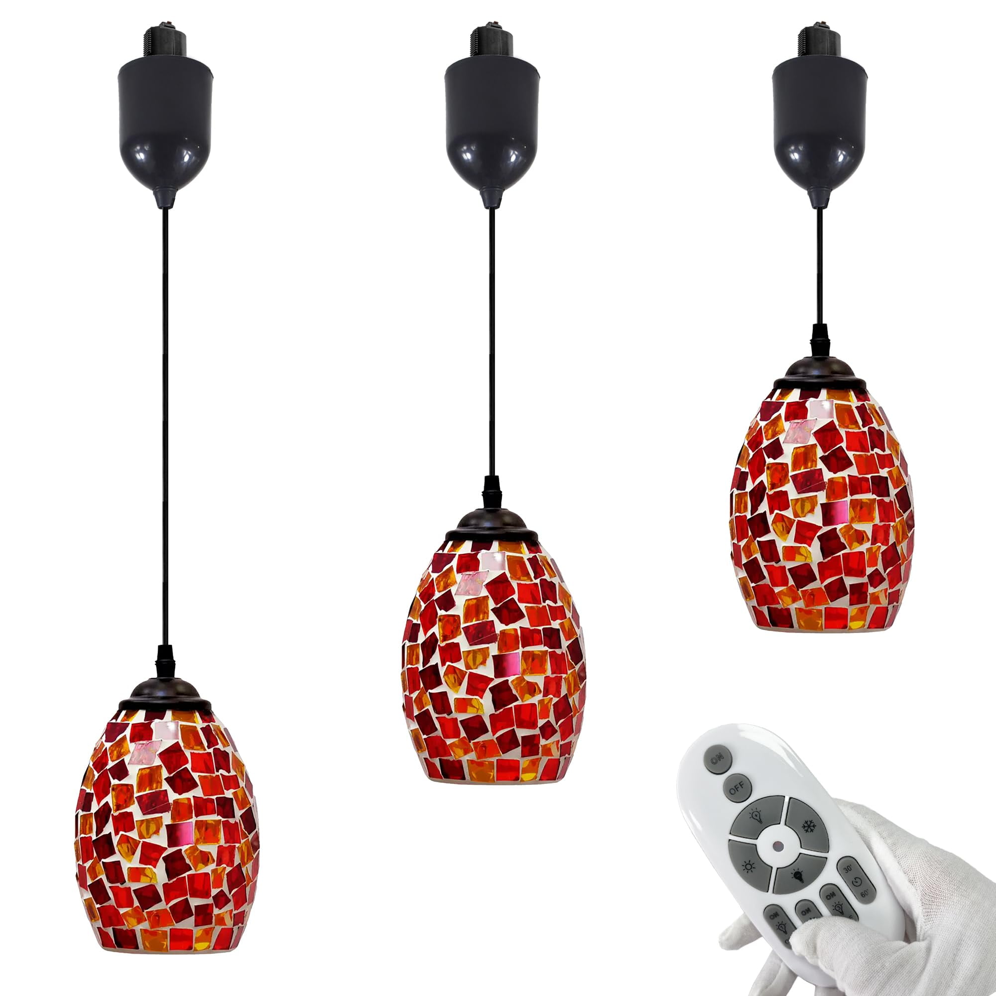 FSLiving Mini Adjustable Cord Length Halo Track Light Pendants, 4 Ft ...