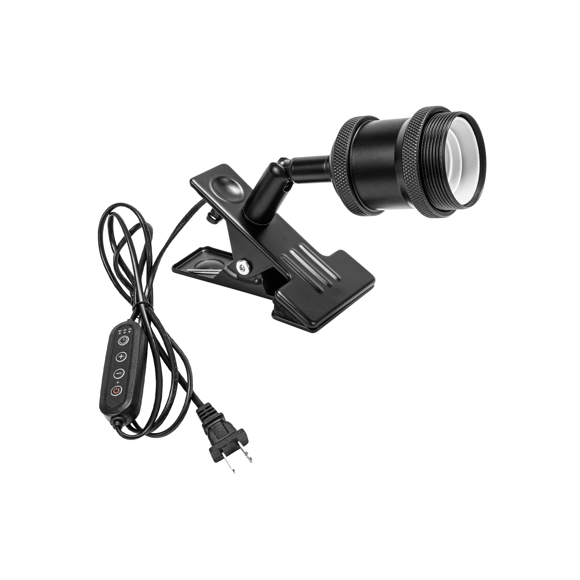 FSLiving Mini Base Black Clamp Lamp with 5.9ft Plug-in Cord Adjustable ...