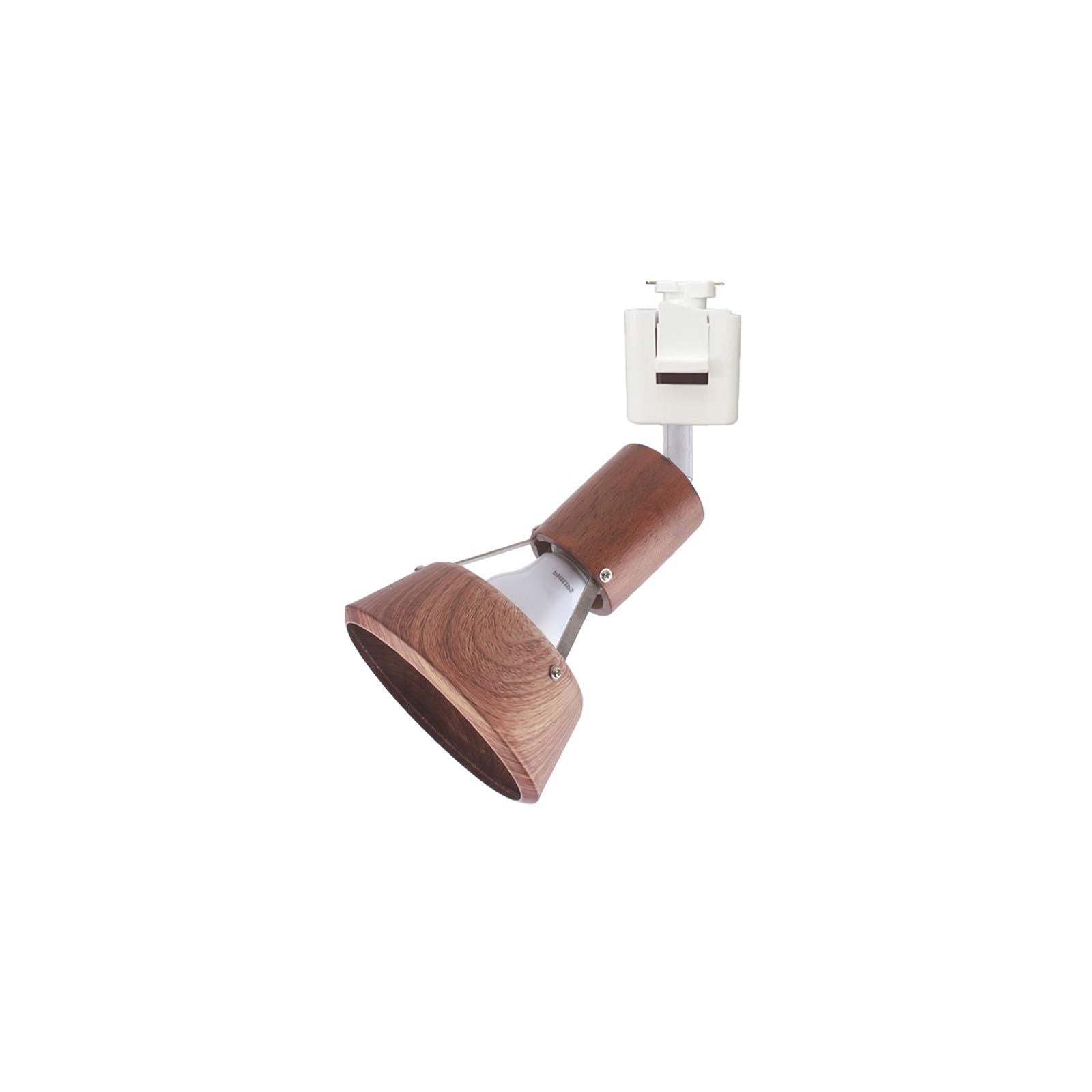 FSLiving Modern Style Adjustable Angle J-Type Track Head E26 Base Brown ...
