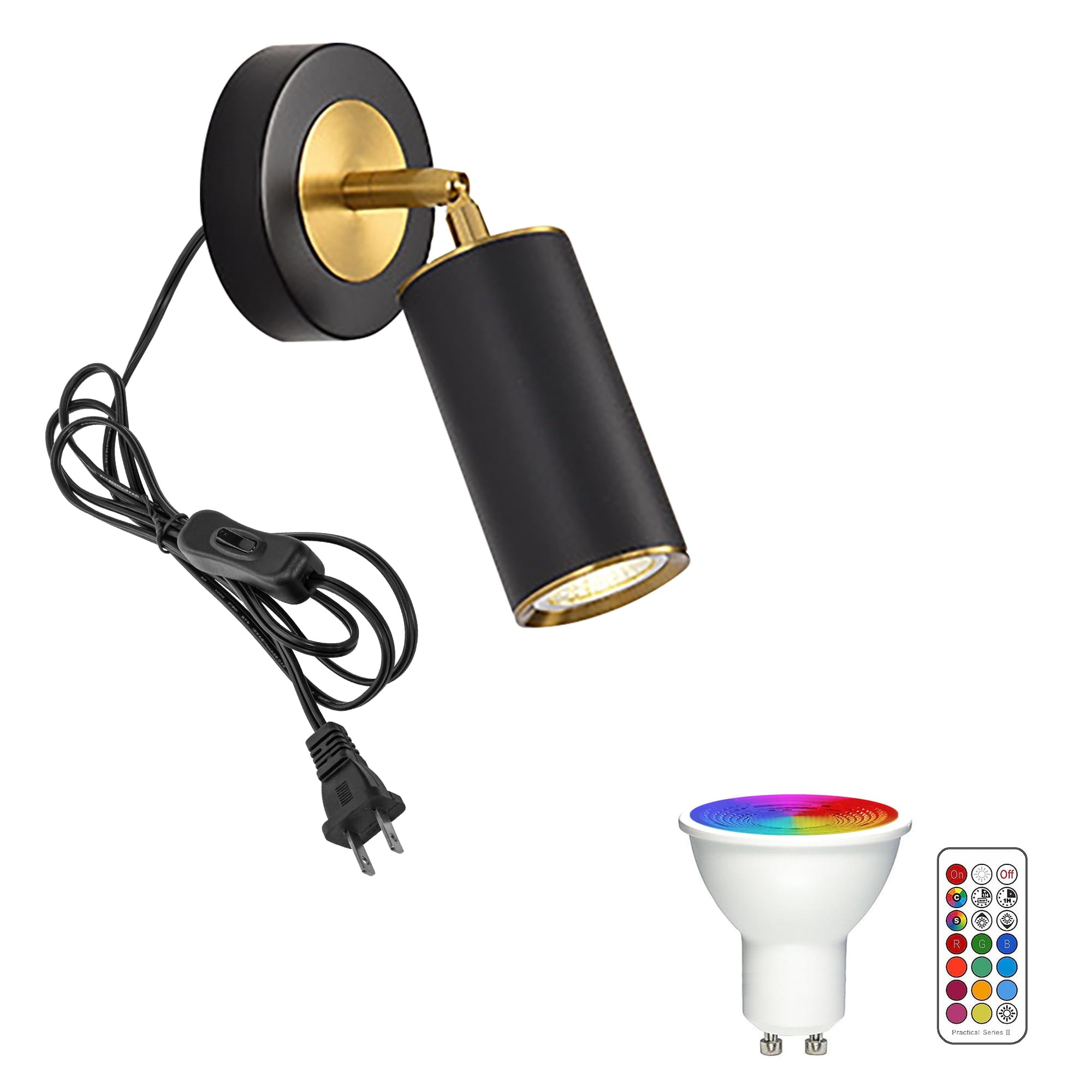 FSLiving Modern Wall Lamp Modern Lighting Remote Control Adjustable ...