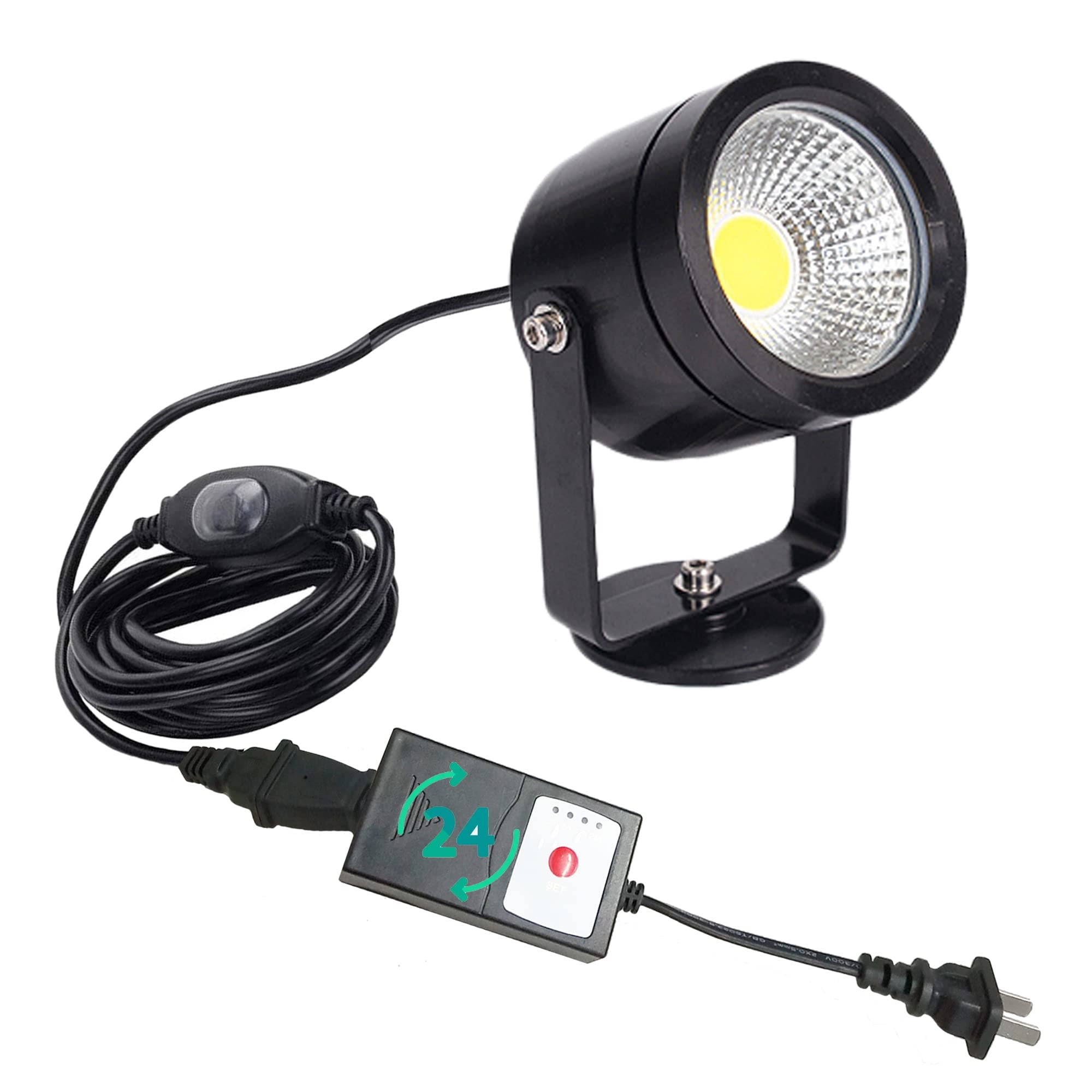 FSLiving Outdoor LED Spotlight Timer Waterproof Bright Outdoor Flag ...