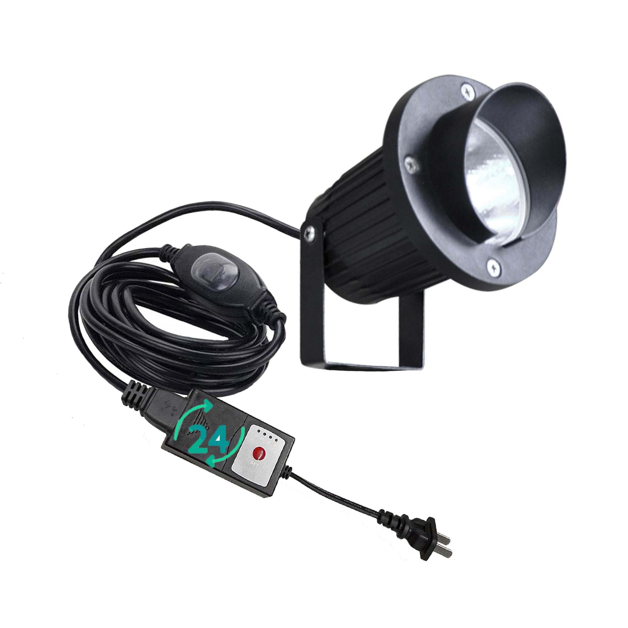FSLiving Outdoor LED Spotlight Timer Waterproof Bright Outdoor Flag ...