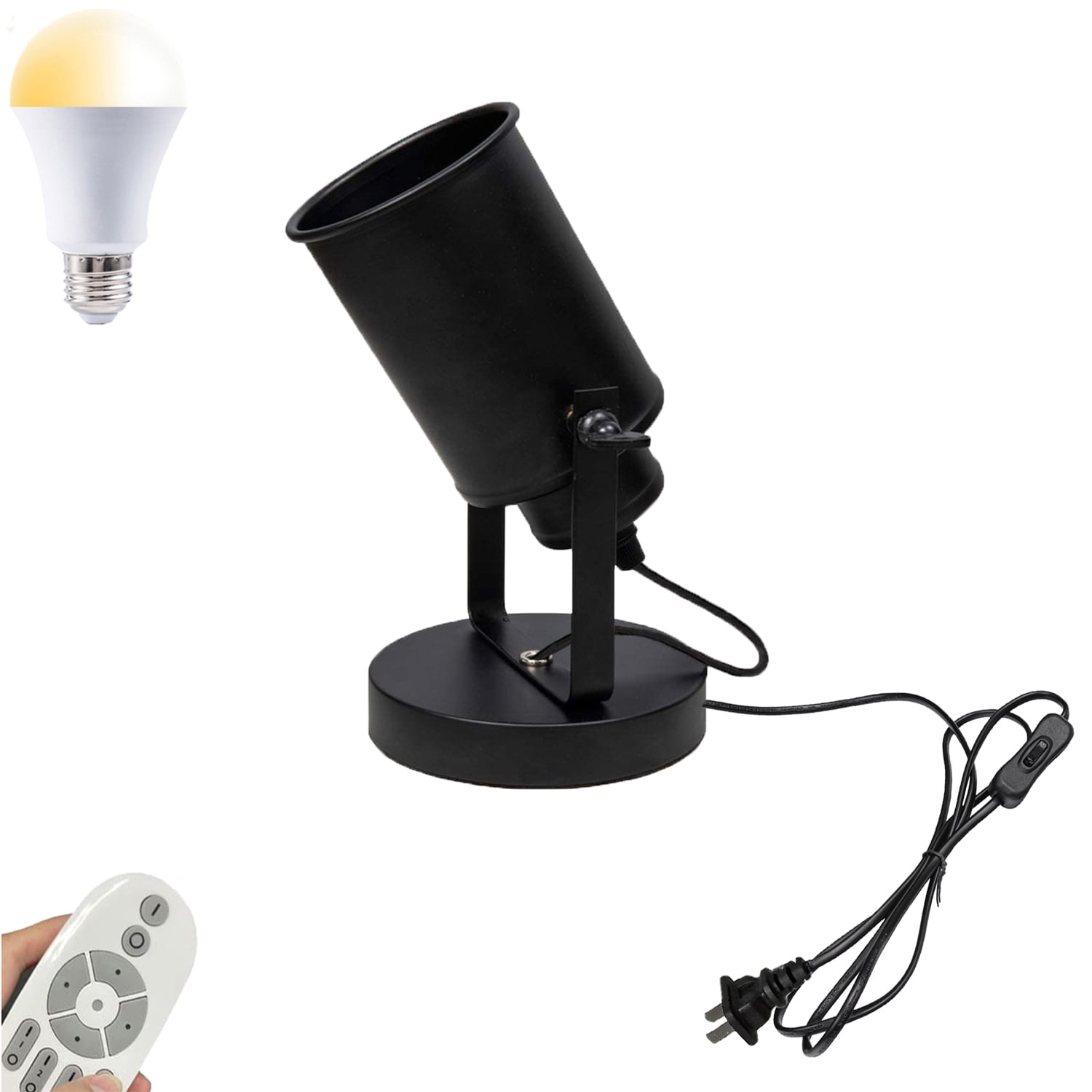 FSLiving Plug In Spotlight Multi Purpose Uplight Accent Lamp 7 Watt LED ...