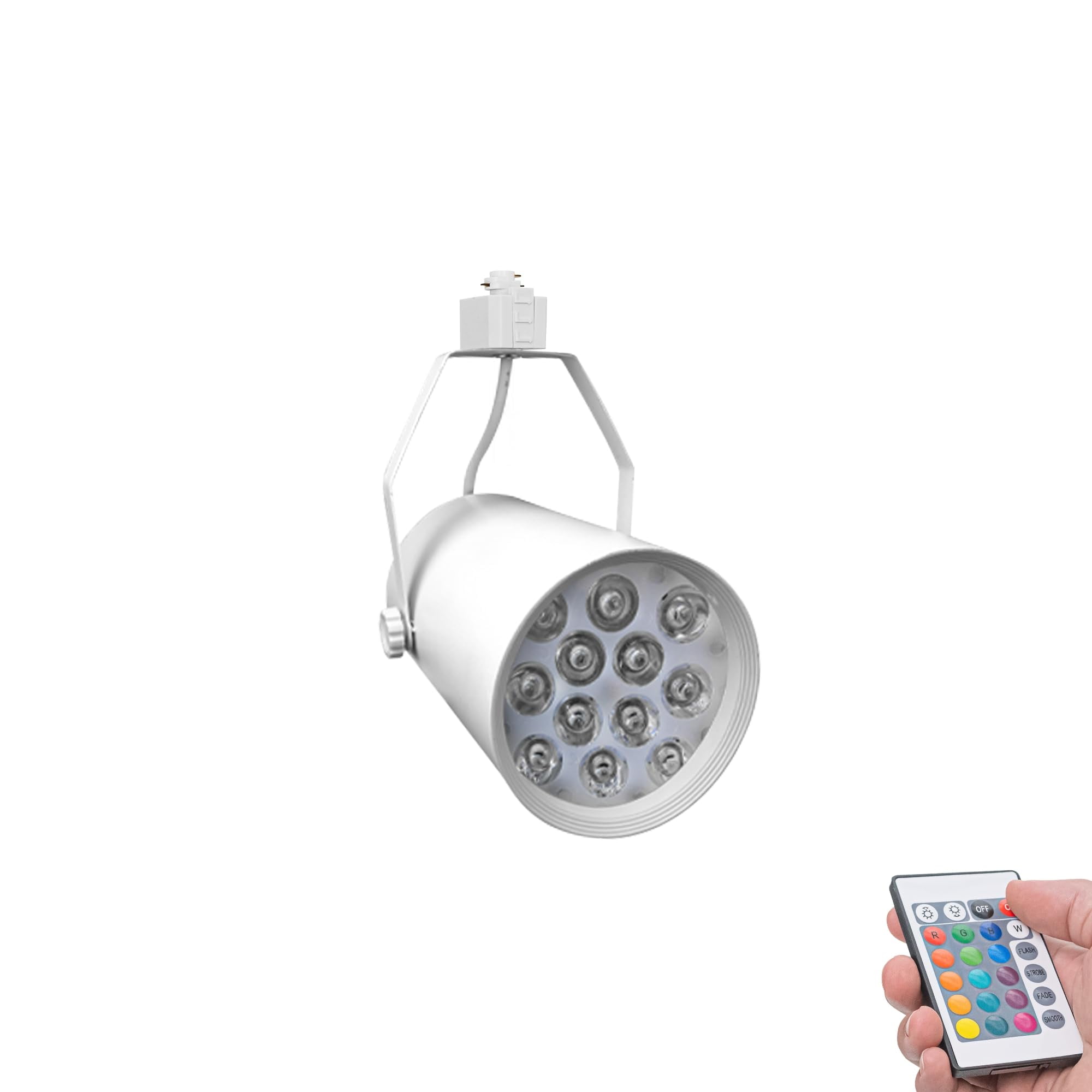 FSLiving RGB Spot Remote Track Light H-Type Track Adjusted Angle White ...
