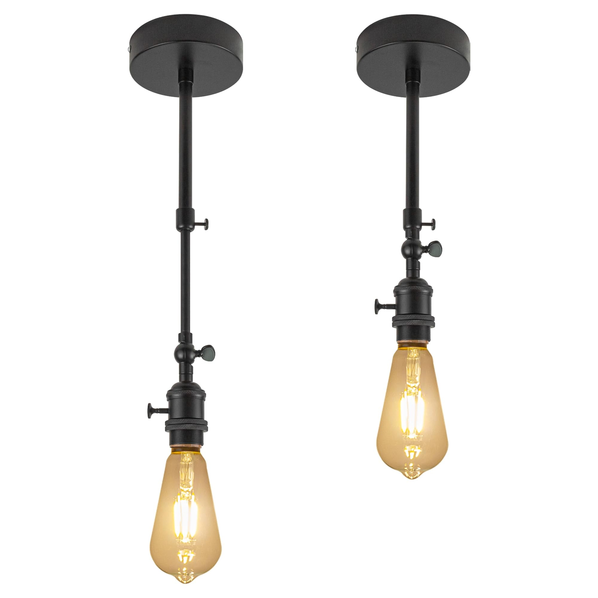 FSLiving RV Adjustable Telescoping Rod Wall Light with 3-way Socket 12V ...