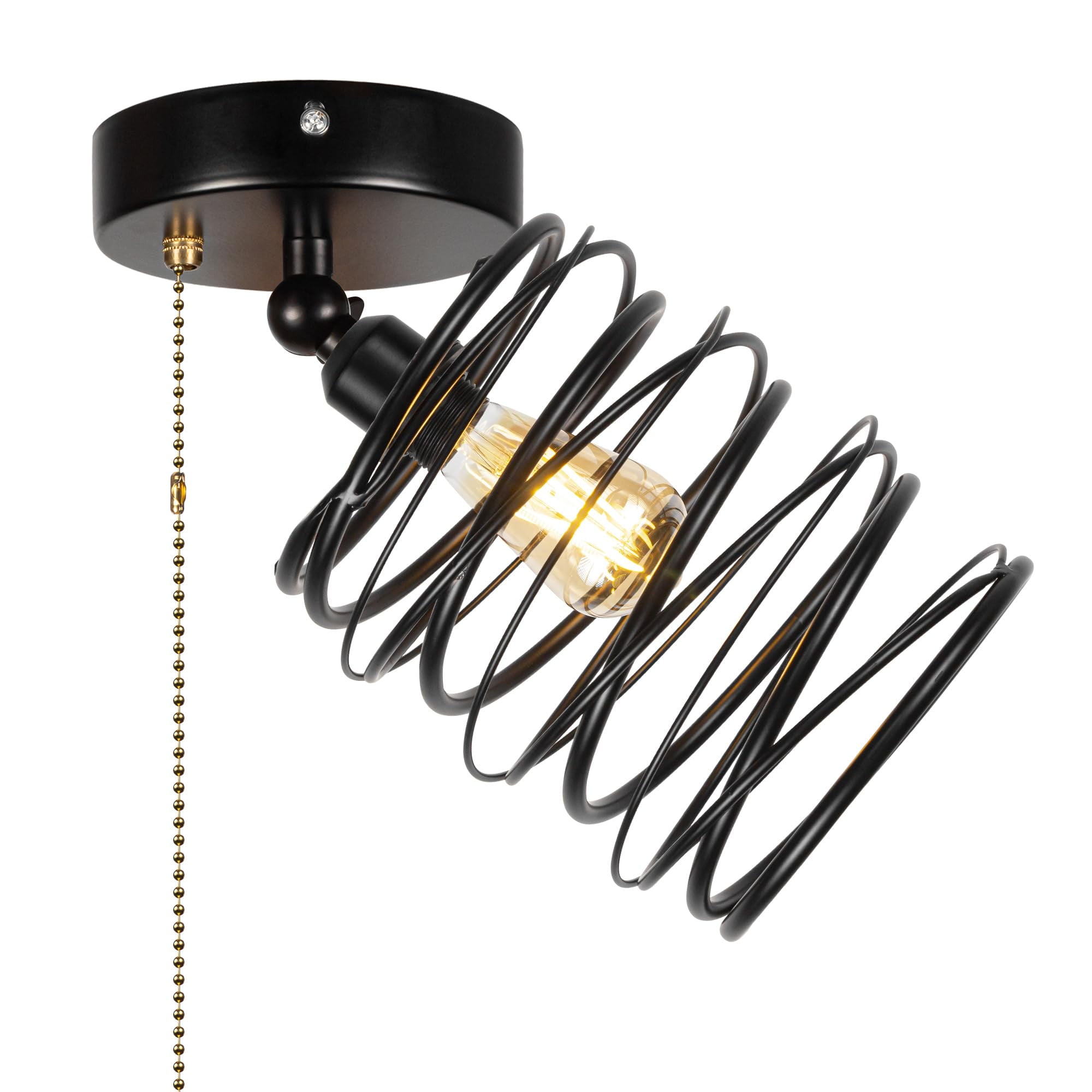 FSLiving RV Barrel Cage Wall Light Zipper Switch 12V Adjustable Light ...