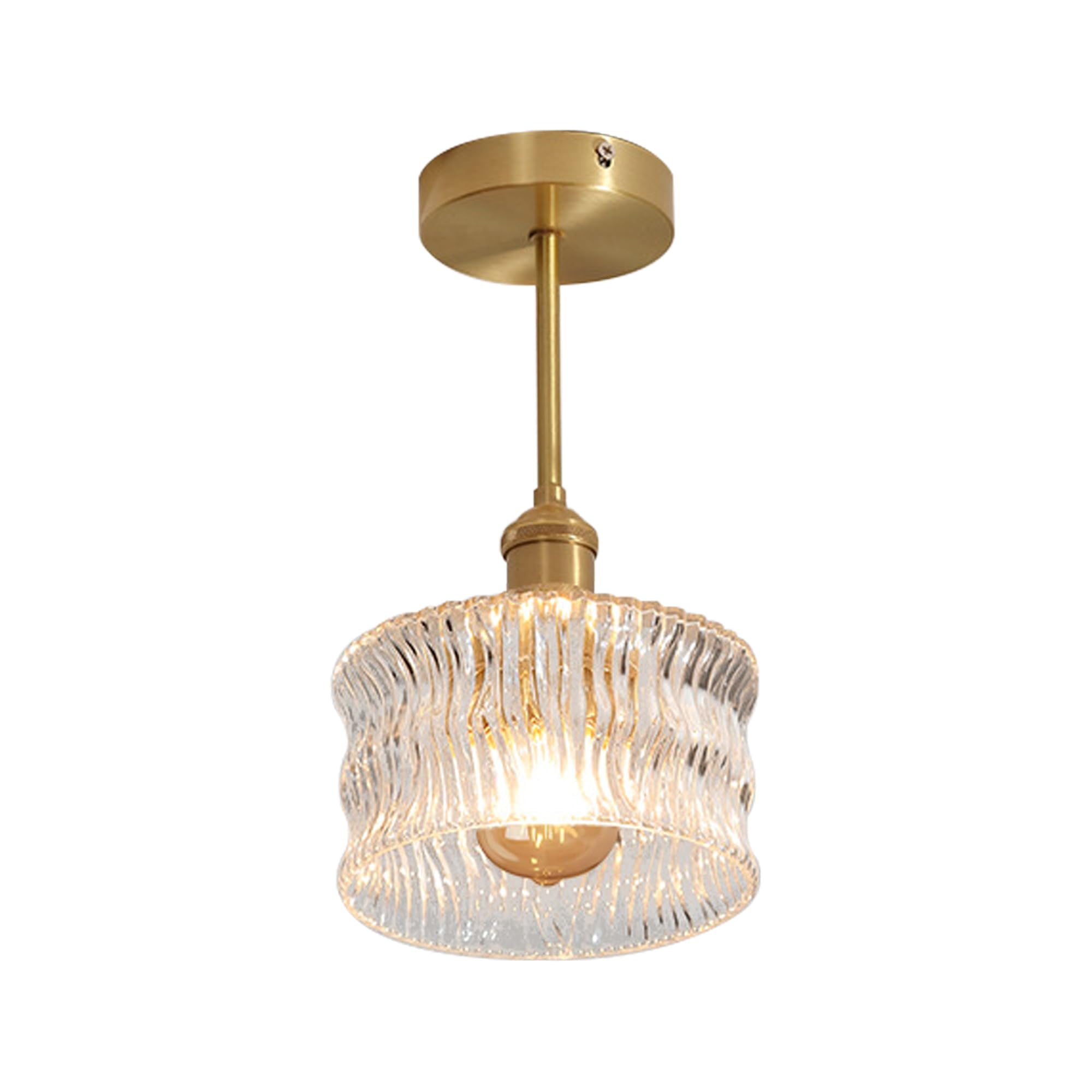 FSLiving RV Hardwired Dome Shape Clear Glass Wall Light with 12V Retro ...