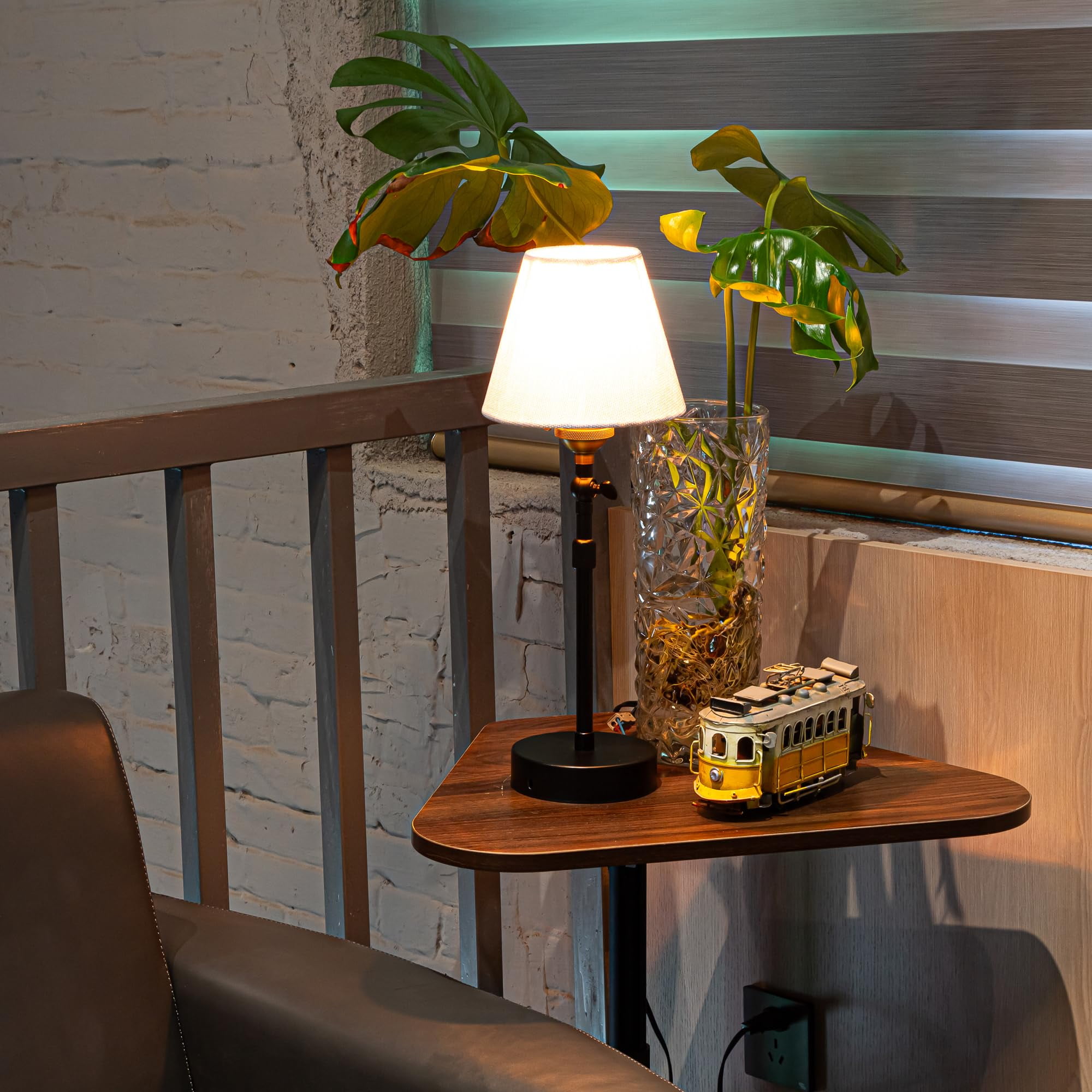 FSLiving Rechargeable Battery Operated LED Bedside Lamp by Remote RV ...