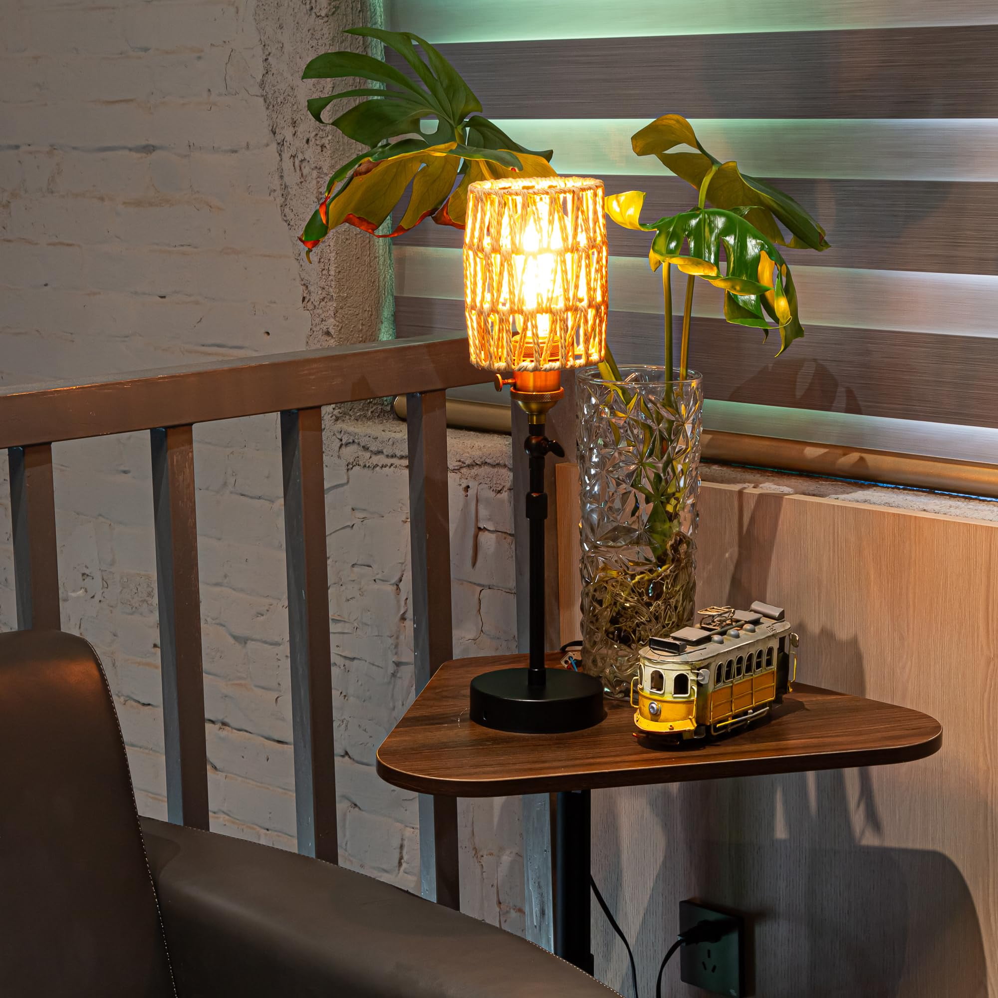 FSLiving Rechargeable Battery Operated LED Bedside Lamp by Remote RV ...