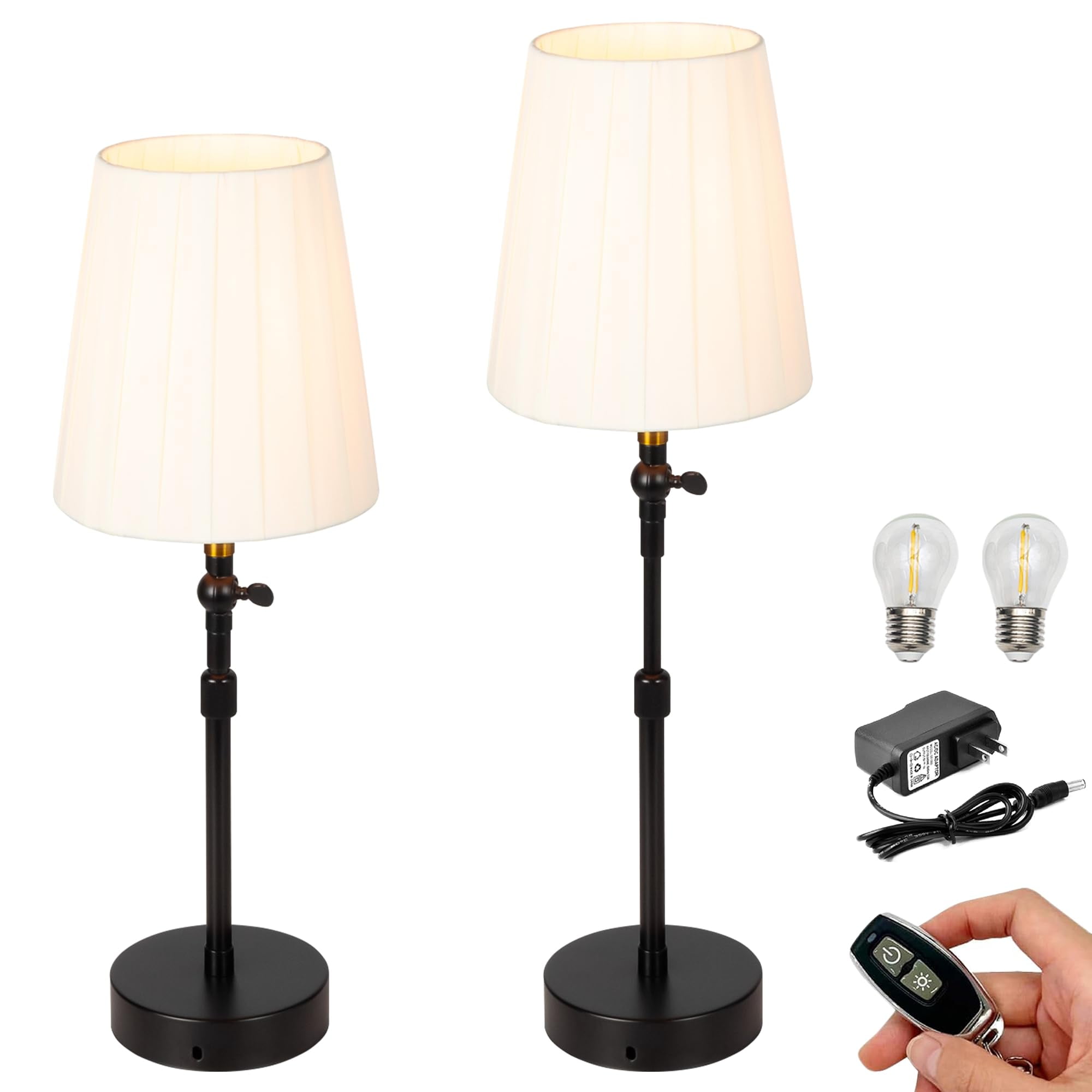 FSLiving Rechargeable Battery Operated LED Bedside Lamp by Remote RV ...