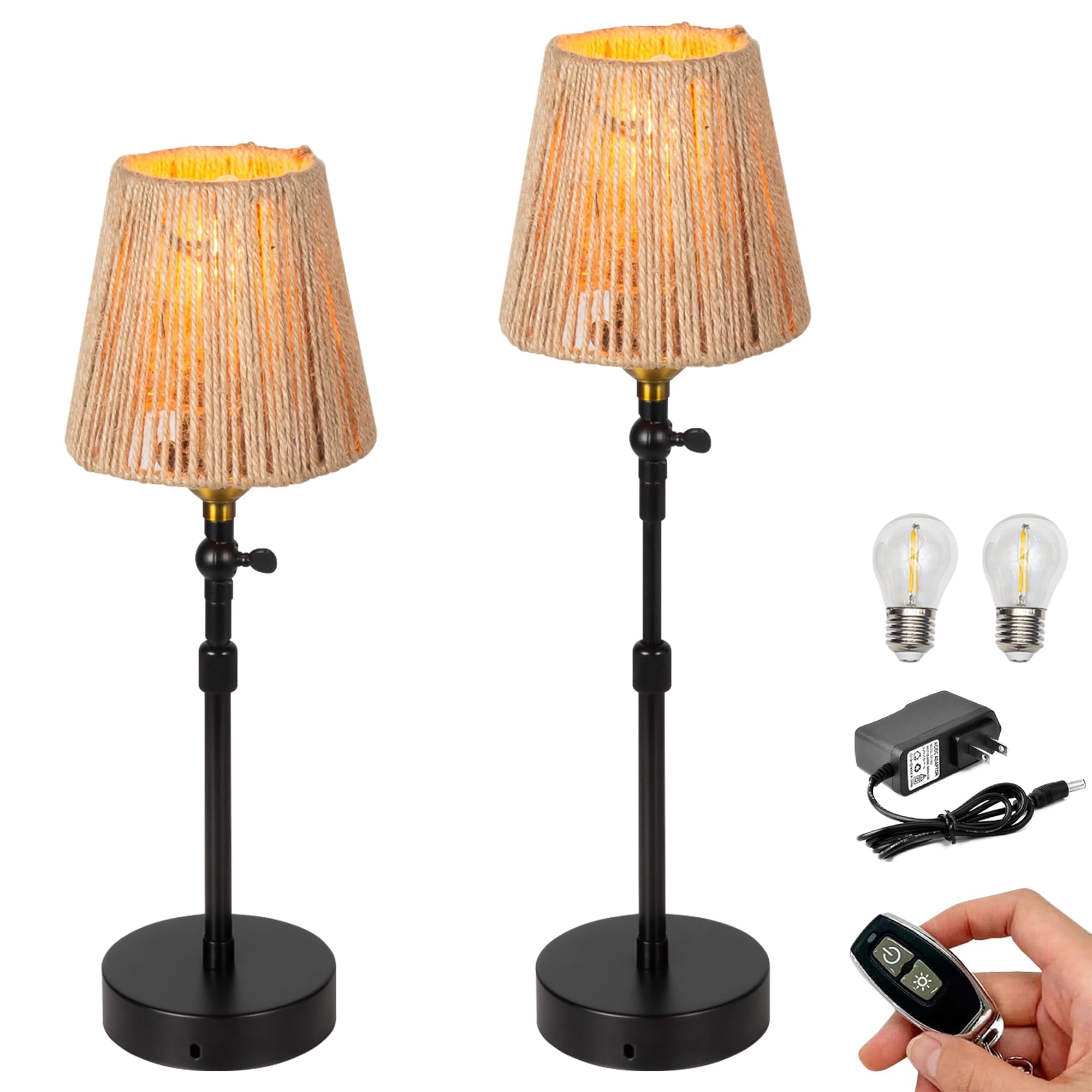 FSLiving Rechargeable Battery Operated LED Bedside Lamp by Remote RV ...