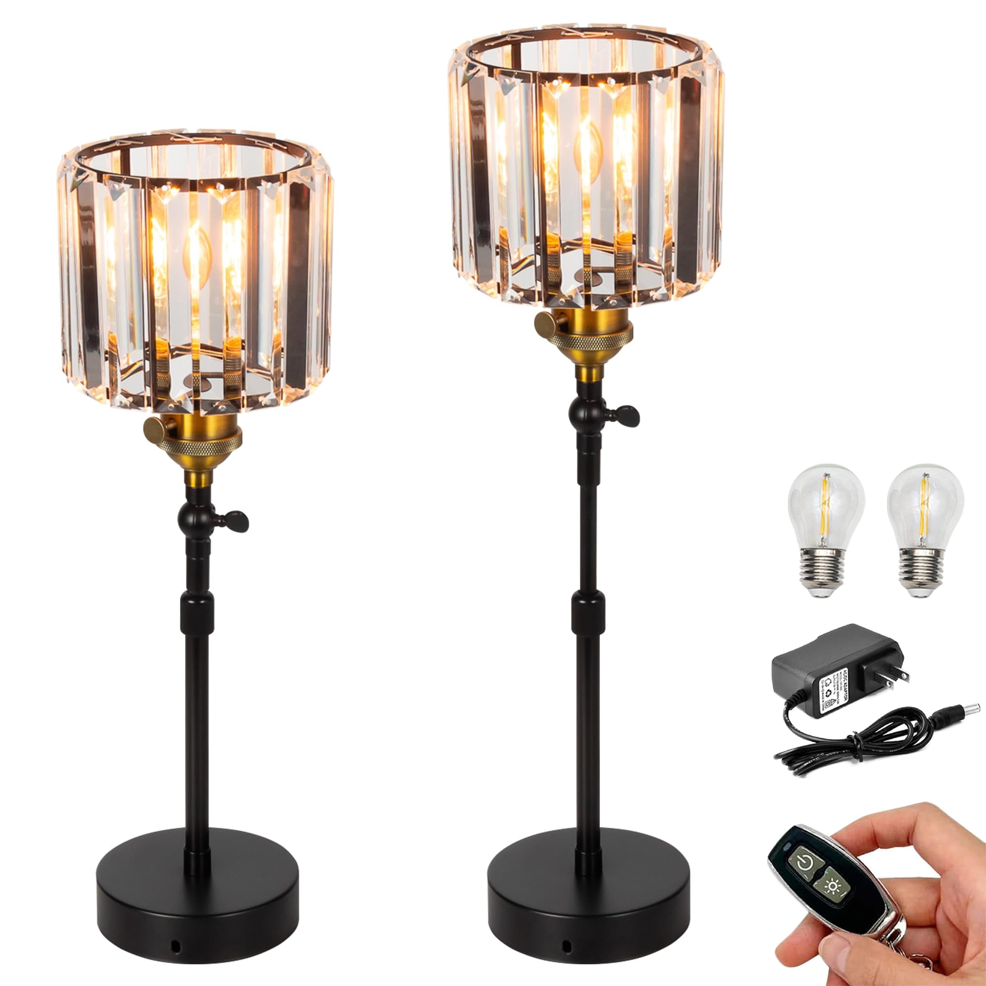 FSLiving Rechargeable Battery Operated LED Bedside Lamp by Remote RV ...