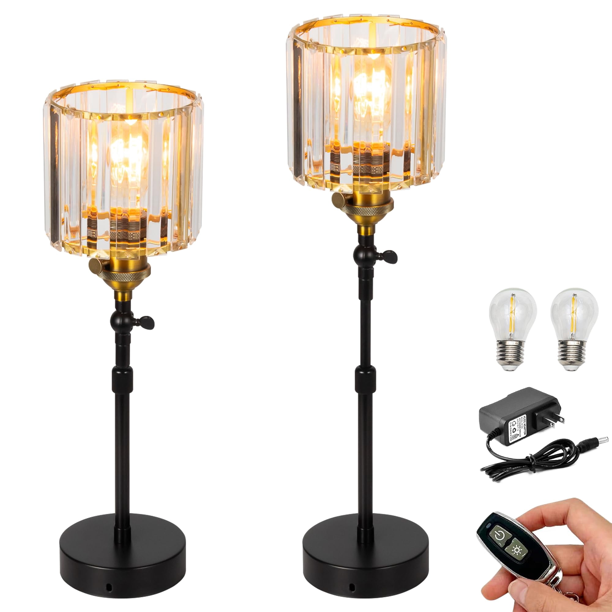 FSLiving Rechargeable Battery Operated LED Bedside Lamp by Remote RV ...