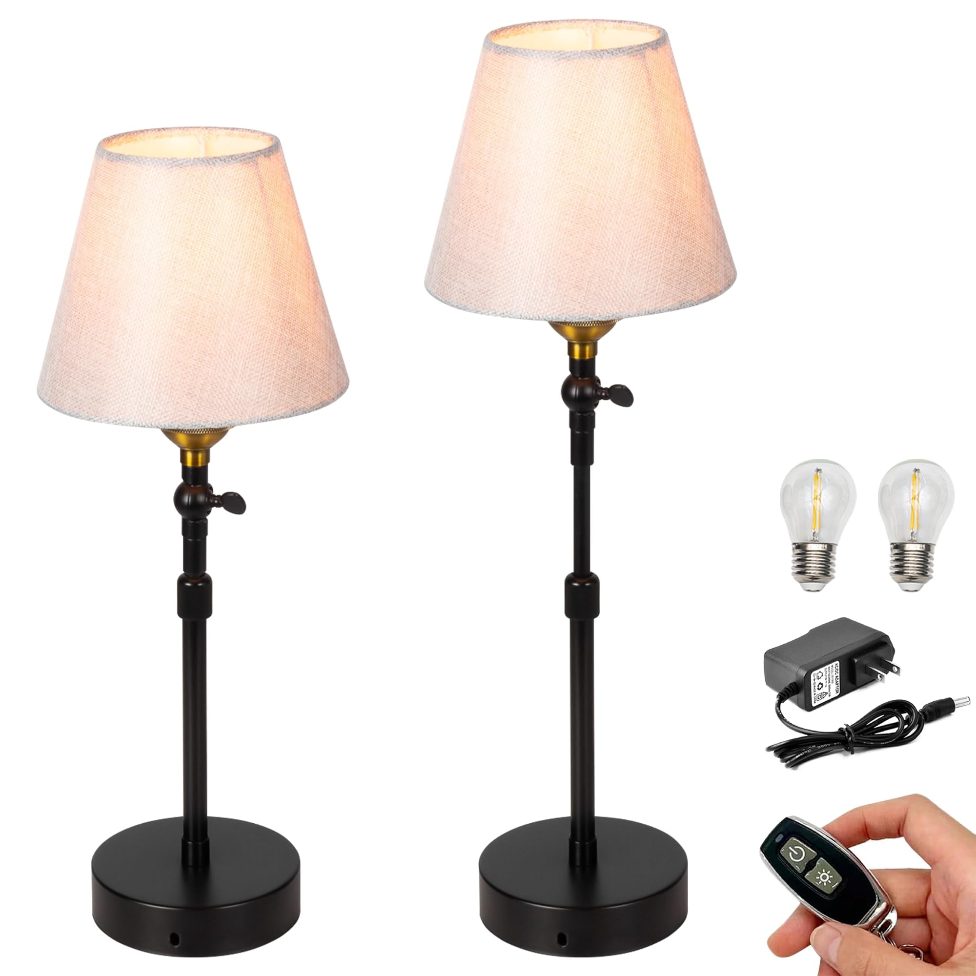 FSLiving Rechargeable Battery Operated LED Bedside Lamp by Remote RV ...