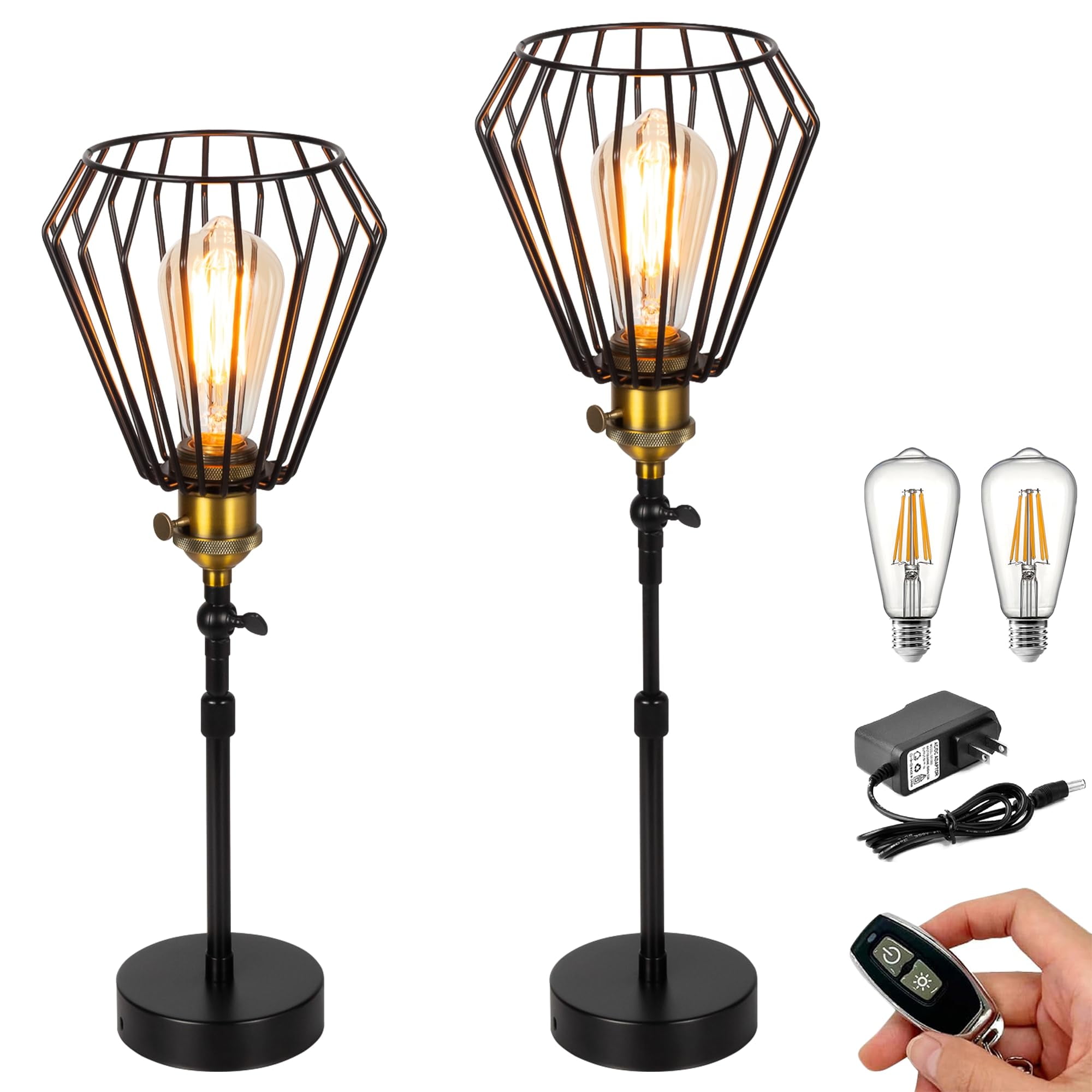 FSLiving Rechargeable Battery Operated LED Bedside Lamp by Remote RV ...