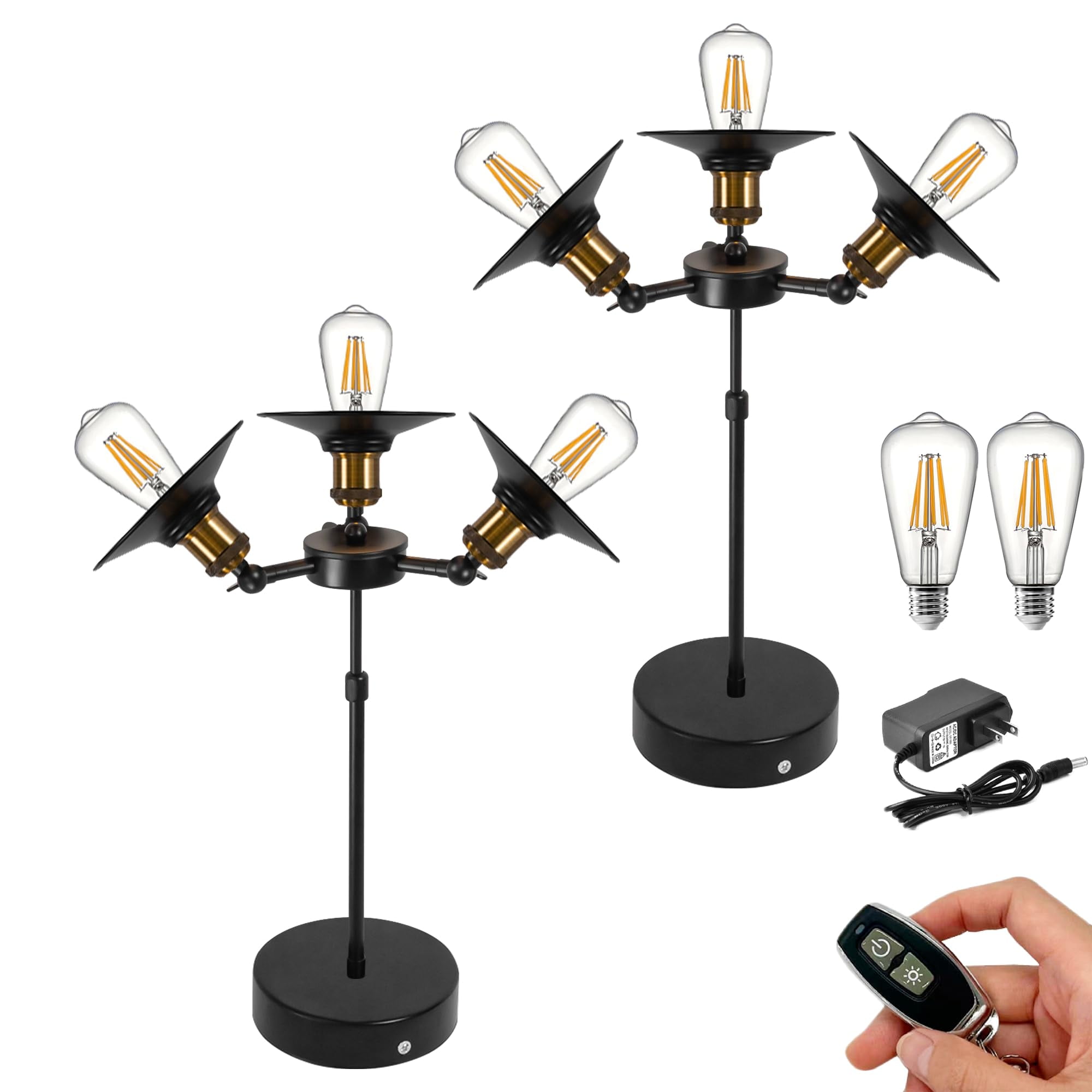 FSLiving Rechargeable Battery Operated LED Mini Bedside Lamp by Remote ...