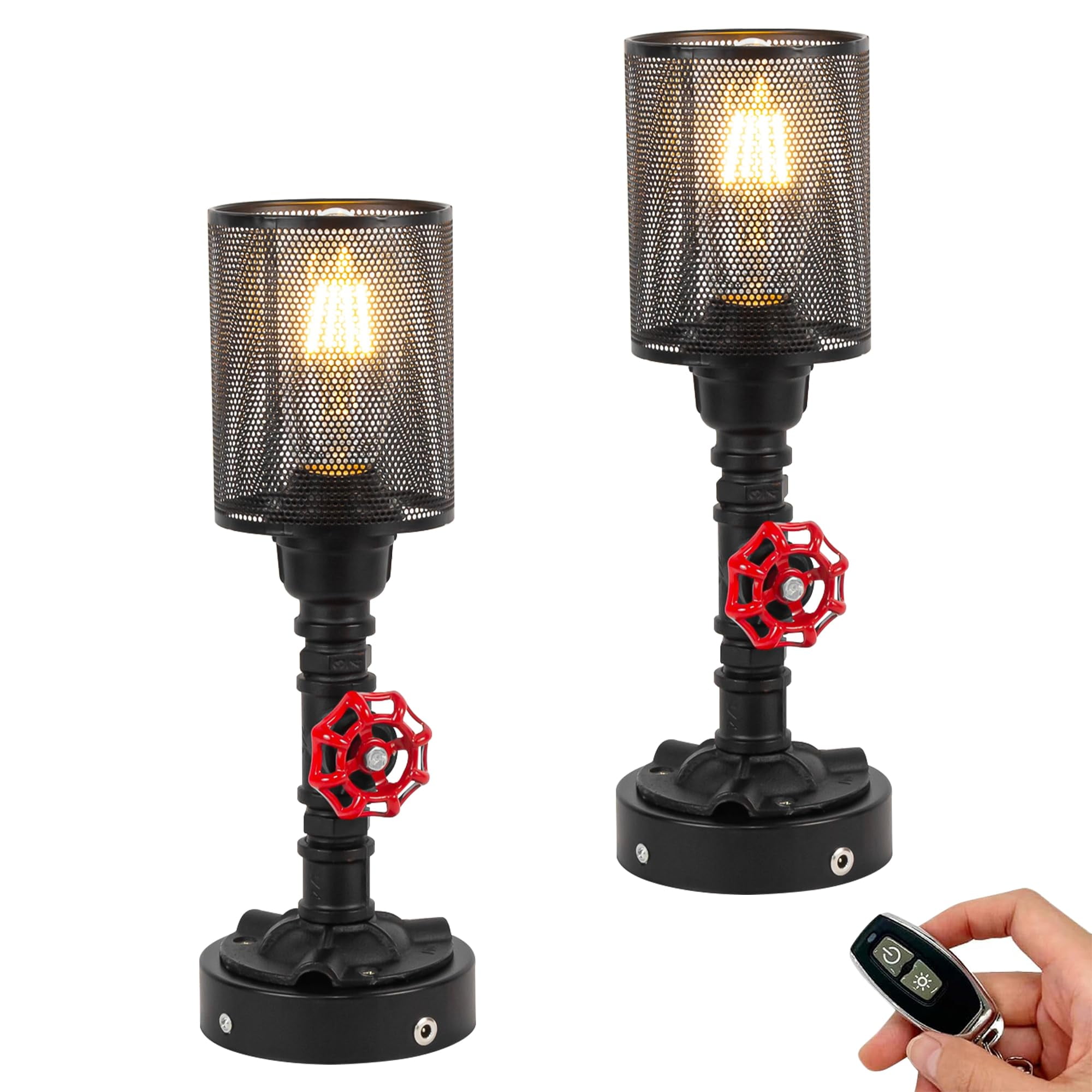 FSLiving Rechargeable Battery Operated LED Modern Cordless Dimmable ...