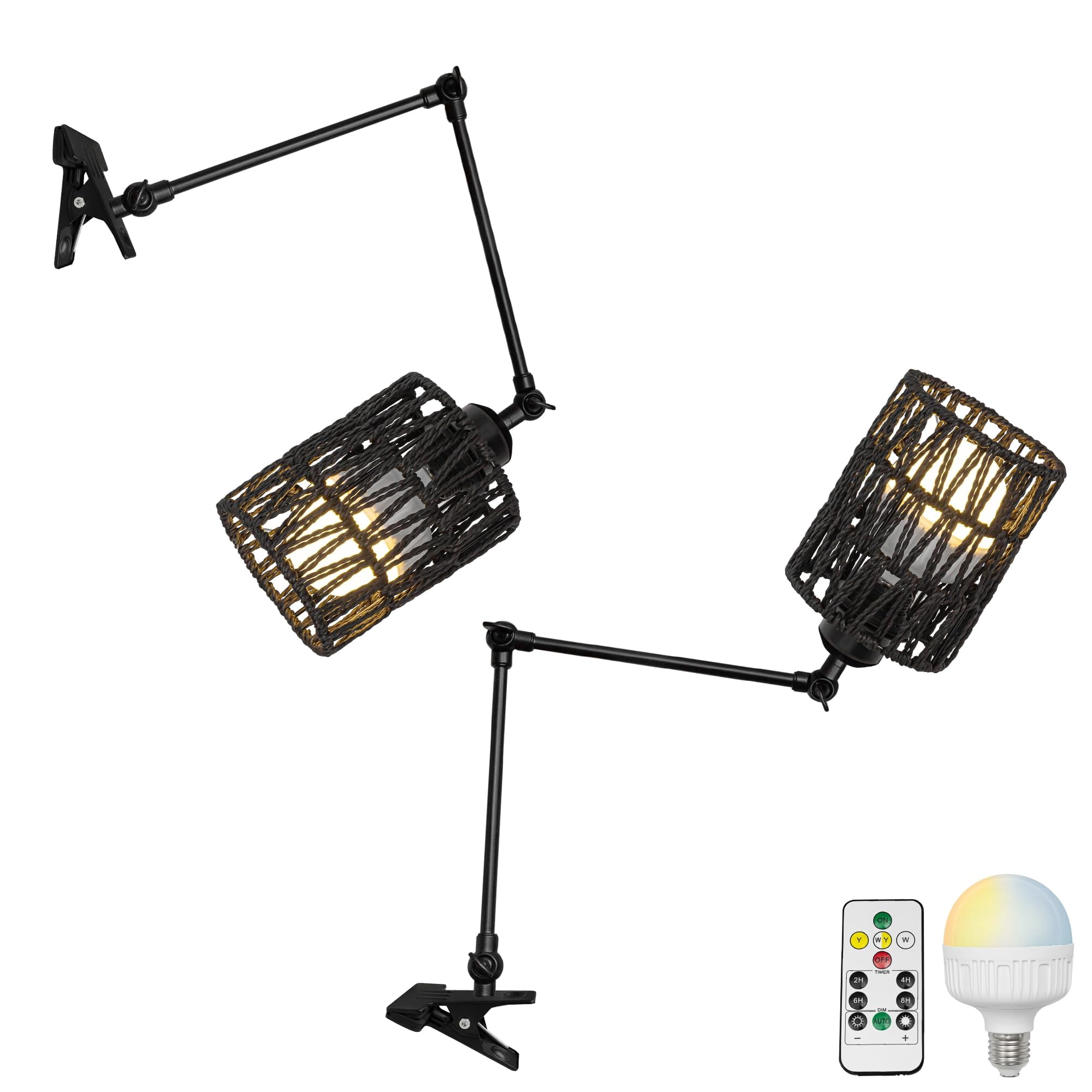 FSLiving Rechargeable Battery Operated LED Smart RGB Mode Adjustable ...