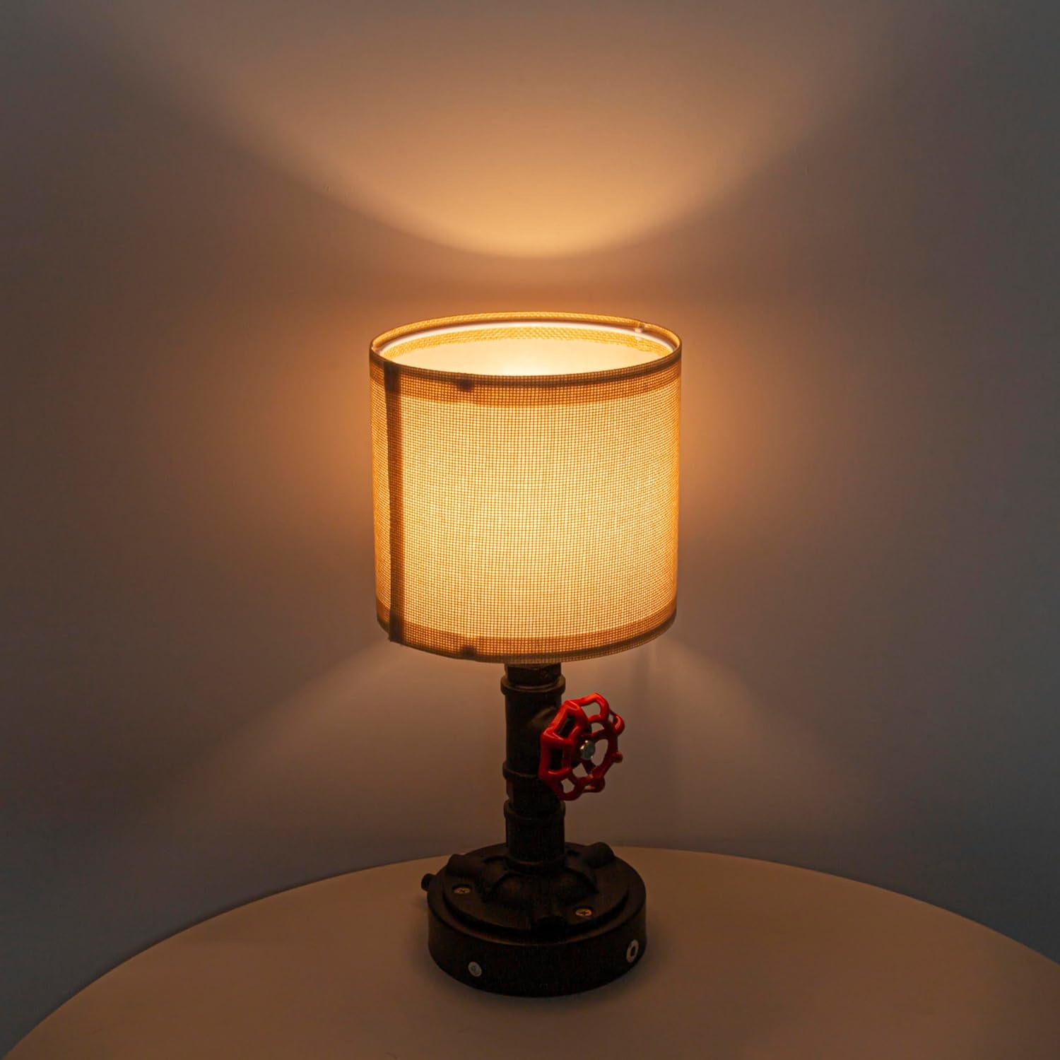 FSLiving Rechargeable Battery Operated LED Steampunk Table Lamp with ...