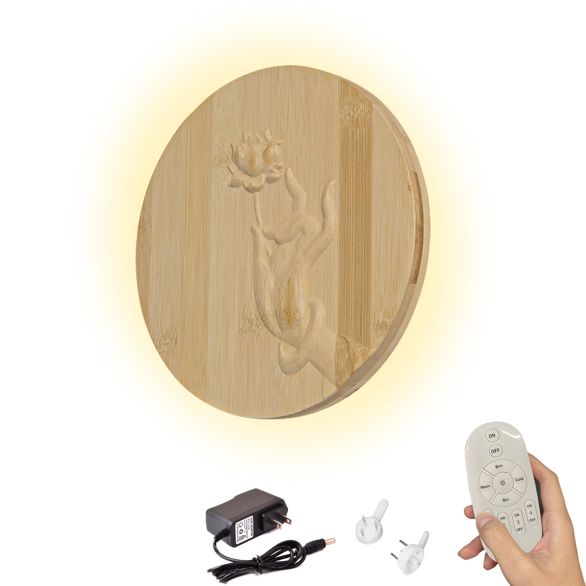 FSLiving Rechargeable Battery Operated Remote Control Wall Sconces ...