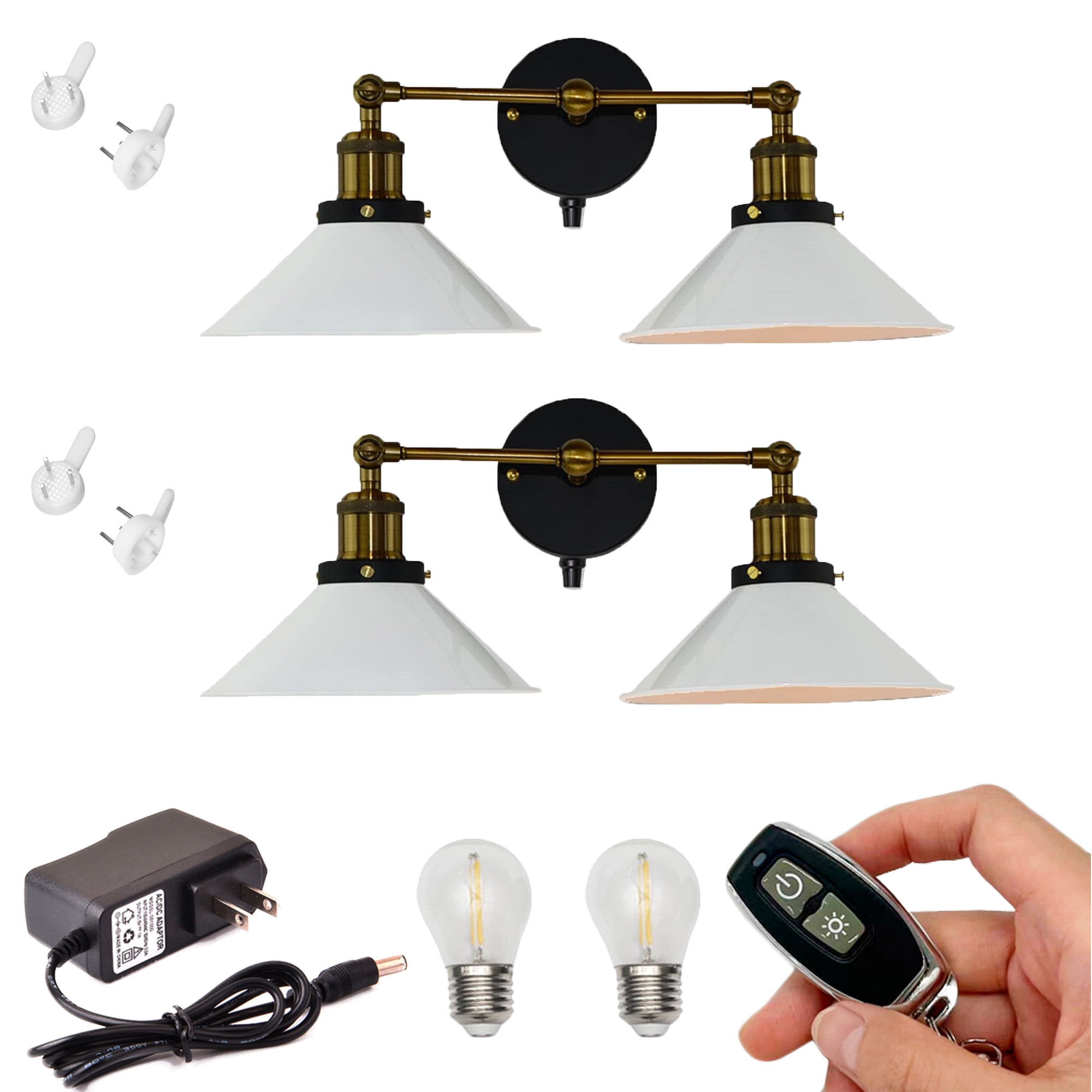 FSLiving Rechargeable Battery Operated Wall Sconce Dimmable Wireless ...